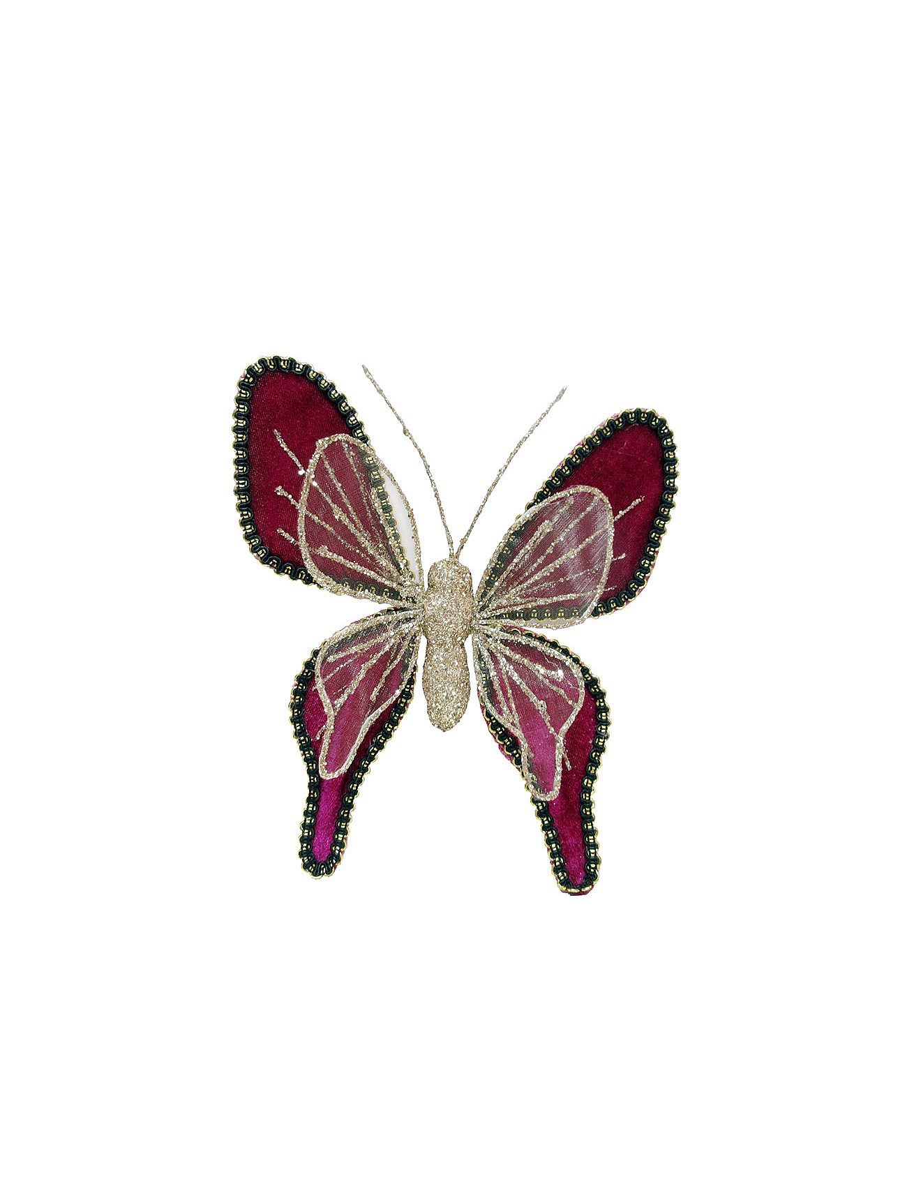 David Jones Collection 23cm Regal Purple Butterfly Clip On Ornament ...