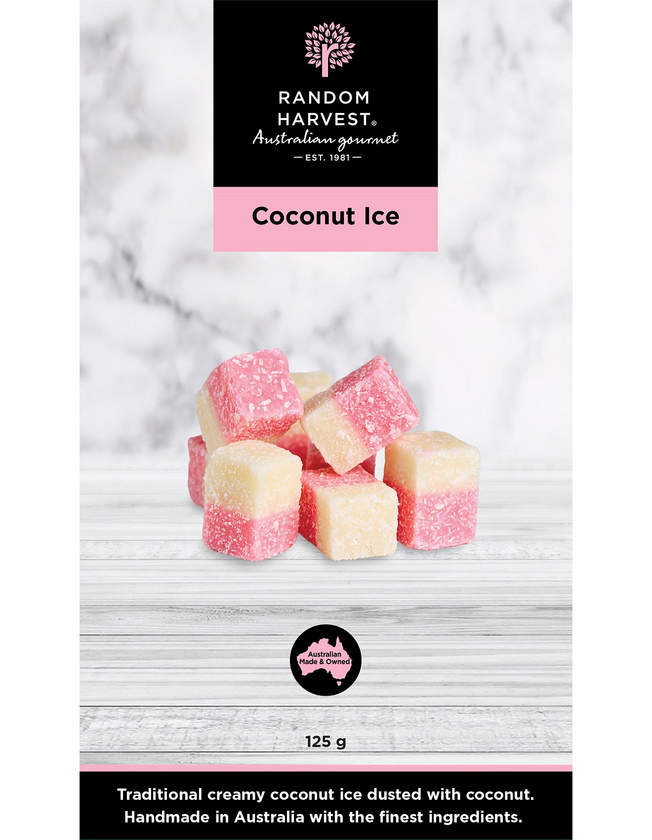 Random Harvest Coconut Ice 125g | David Jones