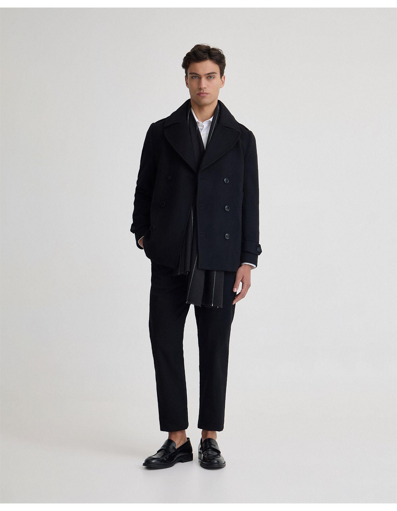 Oxford Henry Wool Pea Coat | David Jones