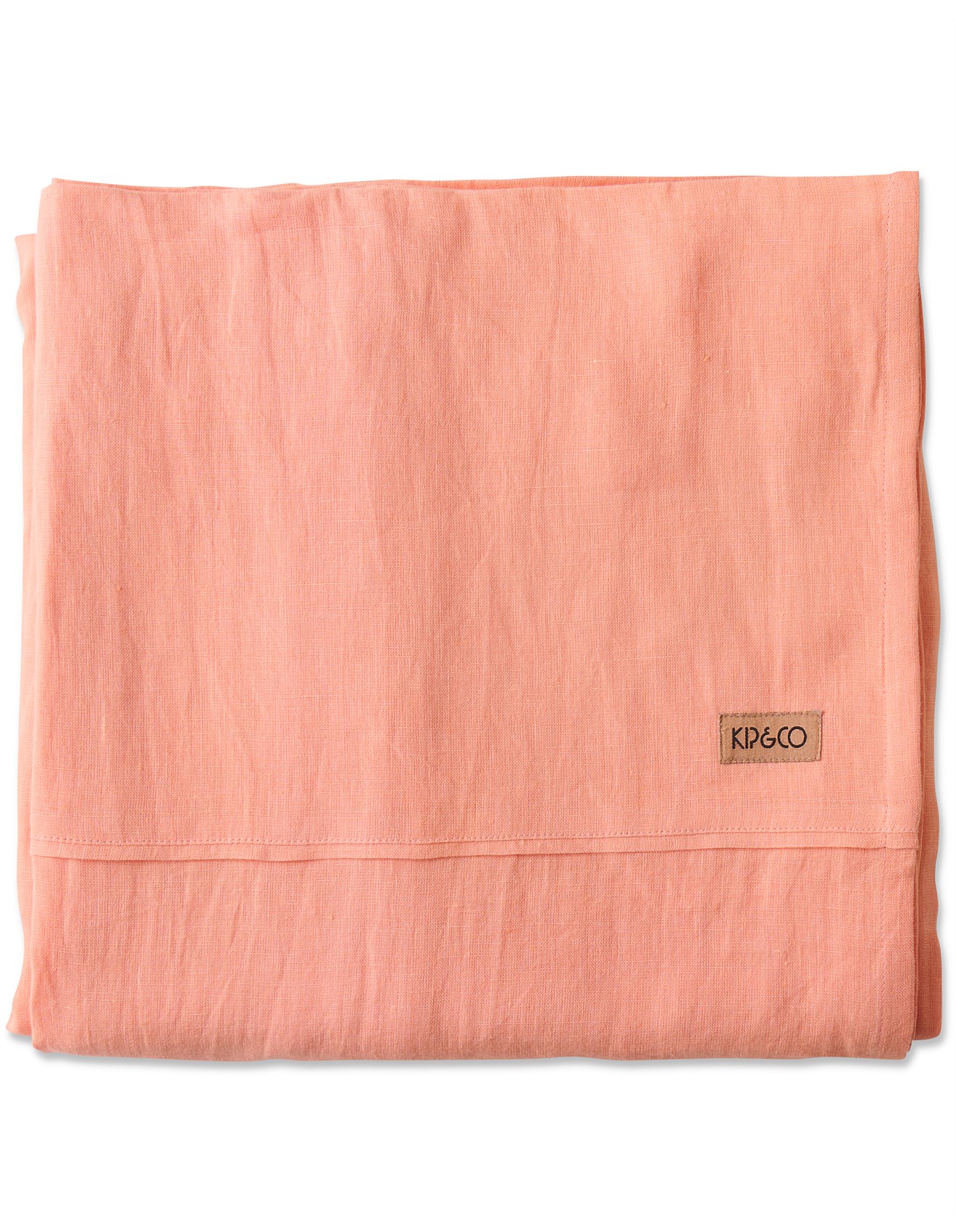 Kip & Co Coral Linen Flat Sheet Queen | David Jones