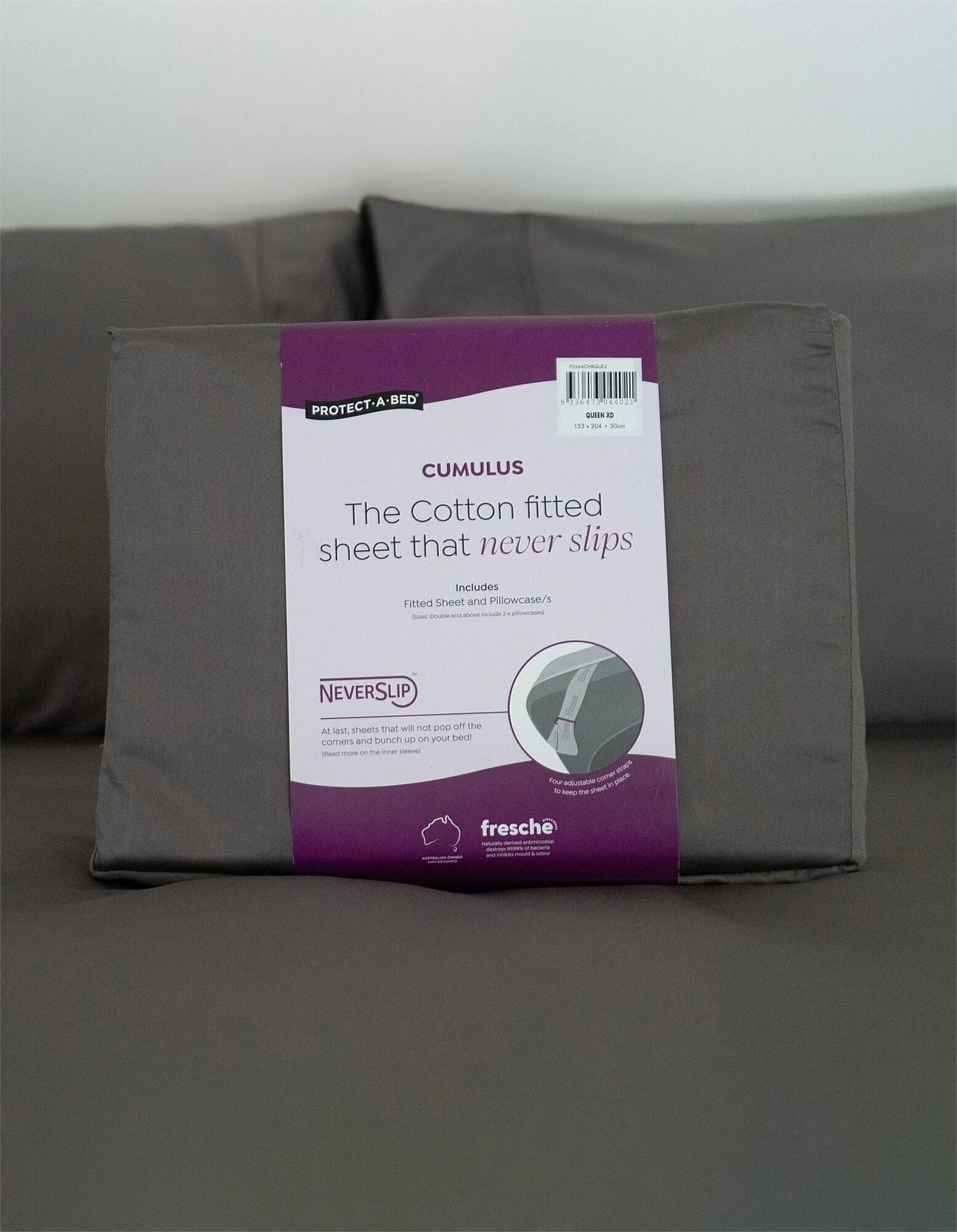 Protect-a-bed Cumulus Neverslip¿ King Extra Deep Fitted Sheet Set ...