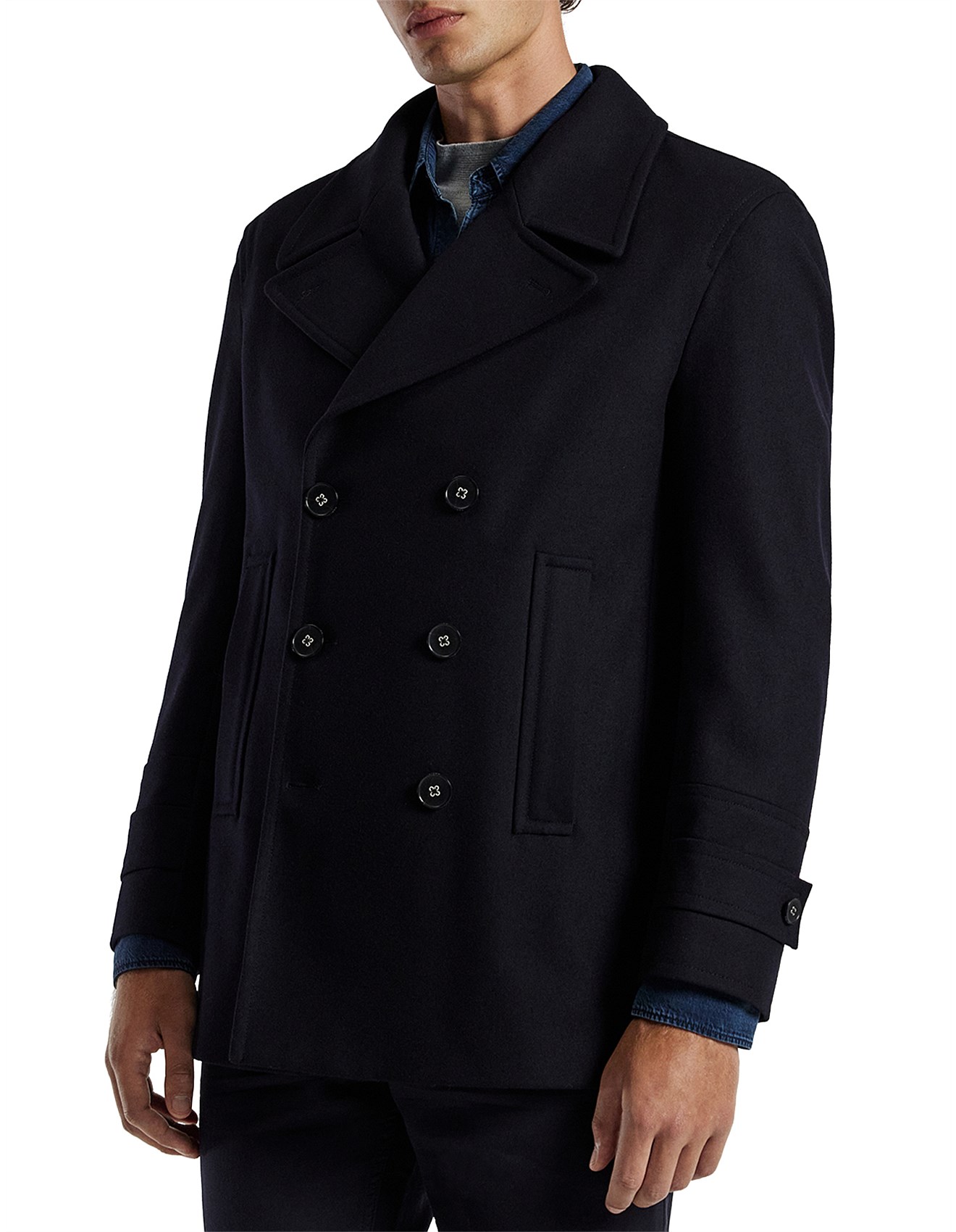 Calibre Melton Pea Coat | David Jones
