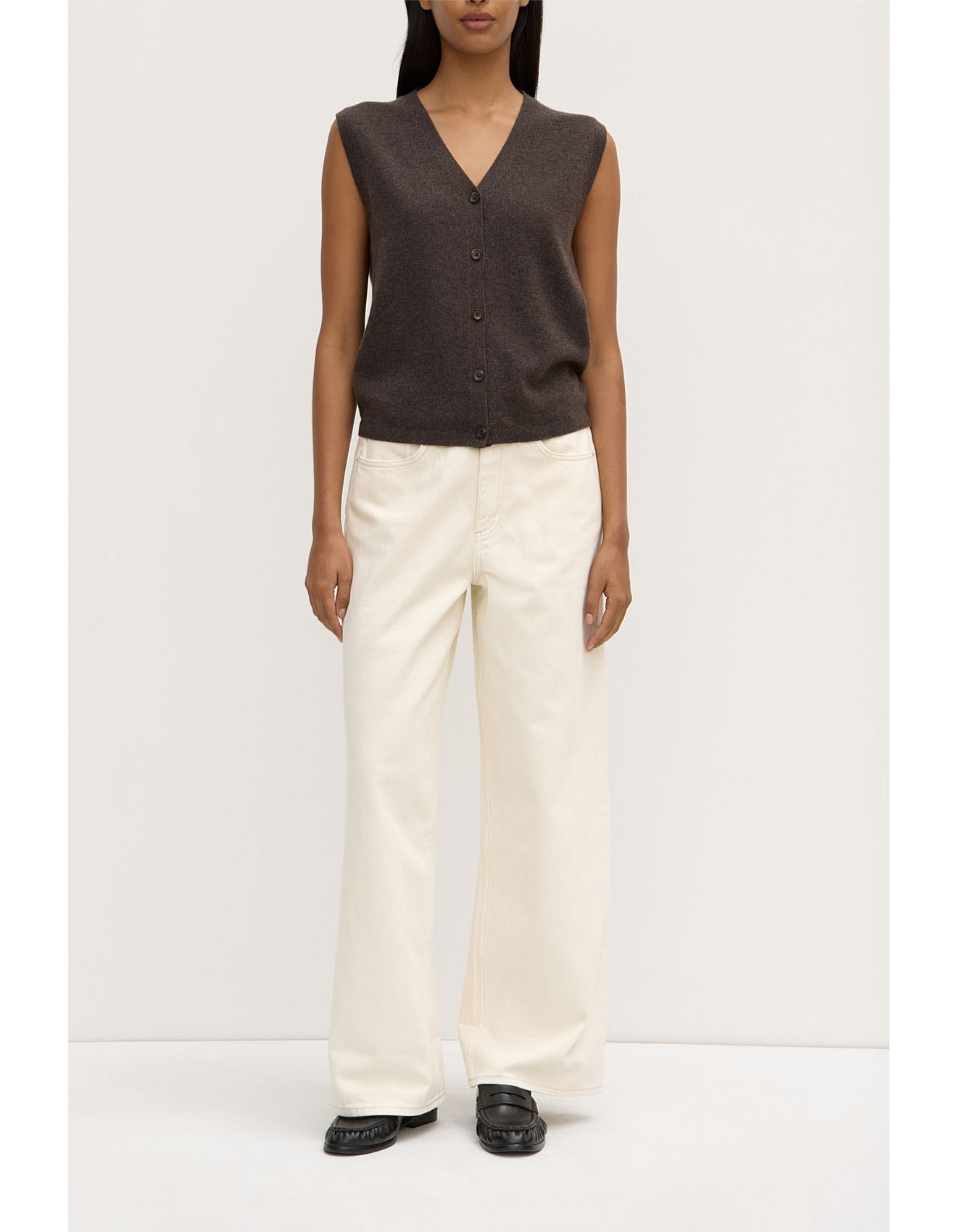 Assembly Label Lara Cashmere Knit Tank Ganache Marle | David Jones
