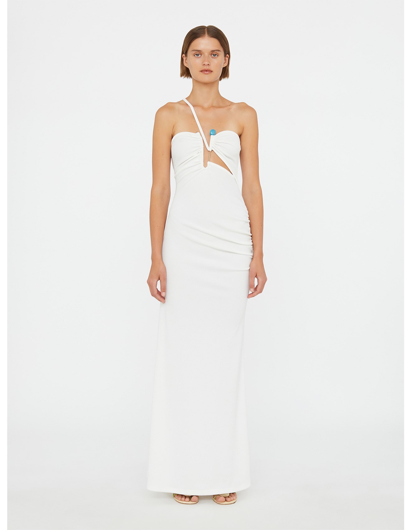 Christopher Esber Crystal Pin Cutaway Sl Maxi Dress | David Jones