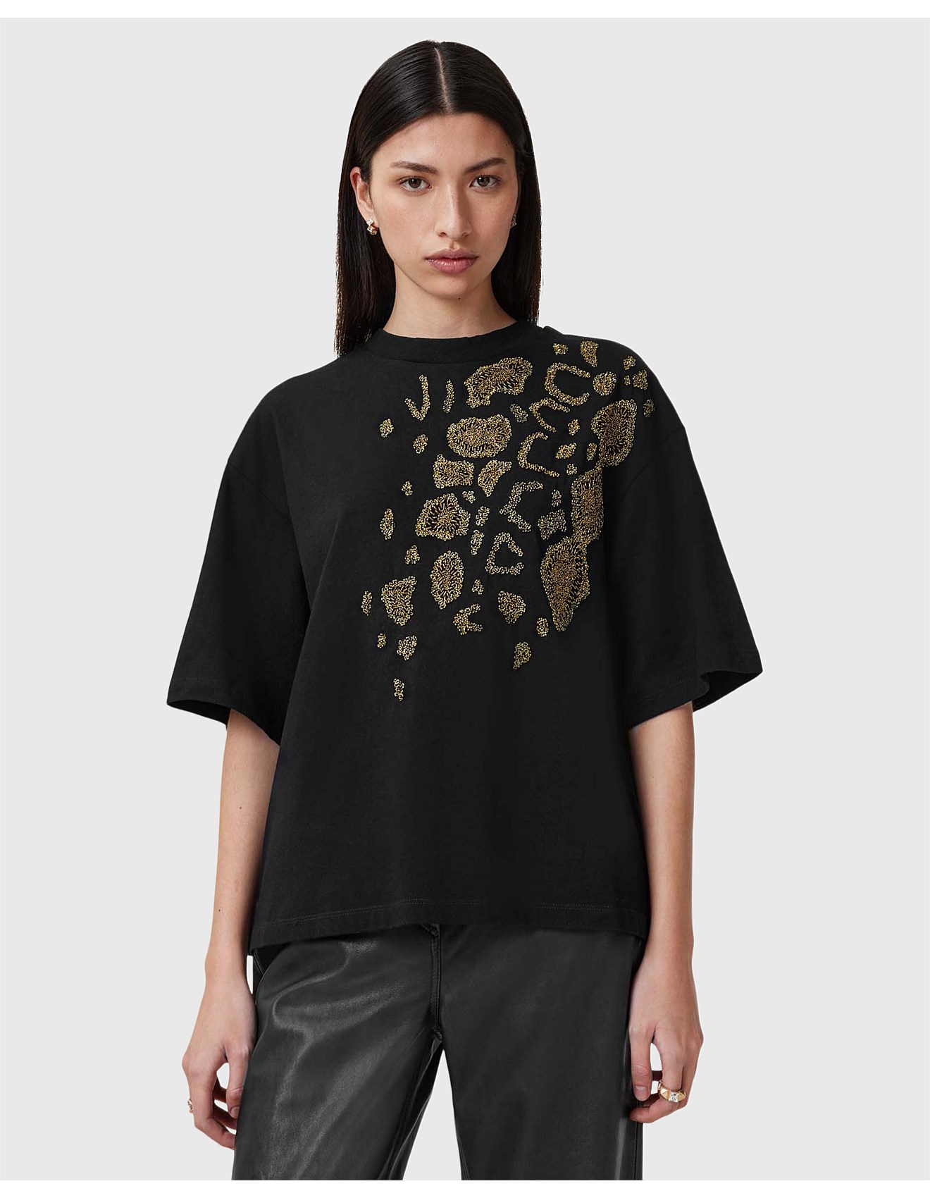 Allsaints Flow Emb Lisa Tee | David Jones