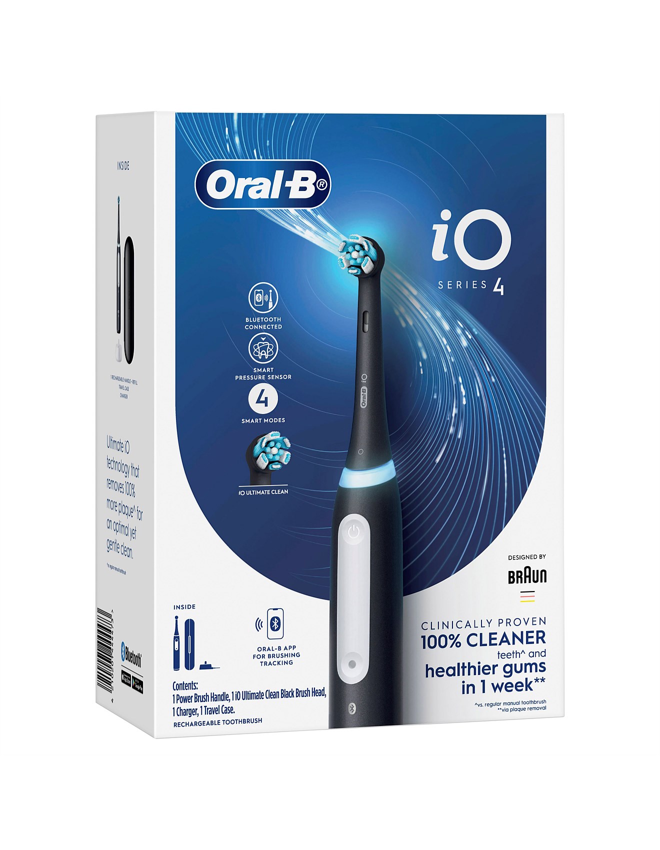 Oral-b Io Series 4 Electric Toothbrush Black | David Jones