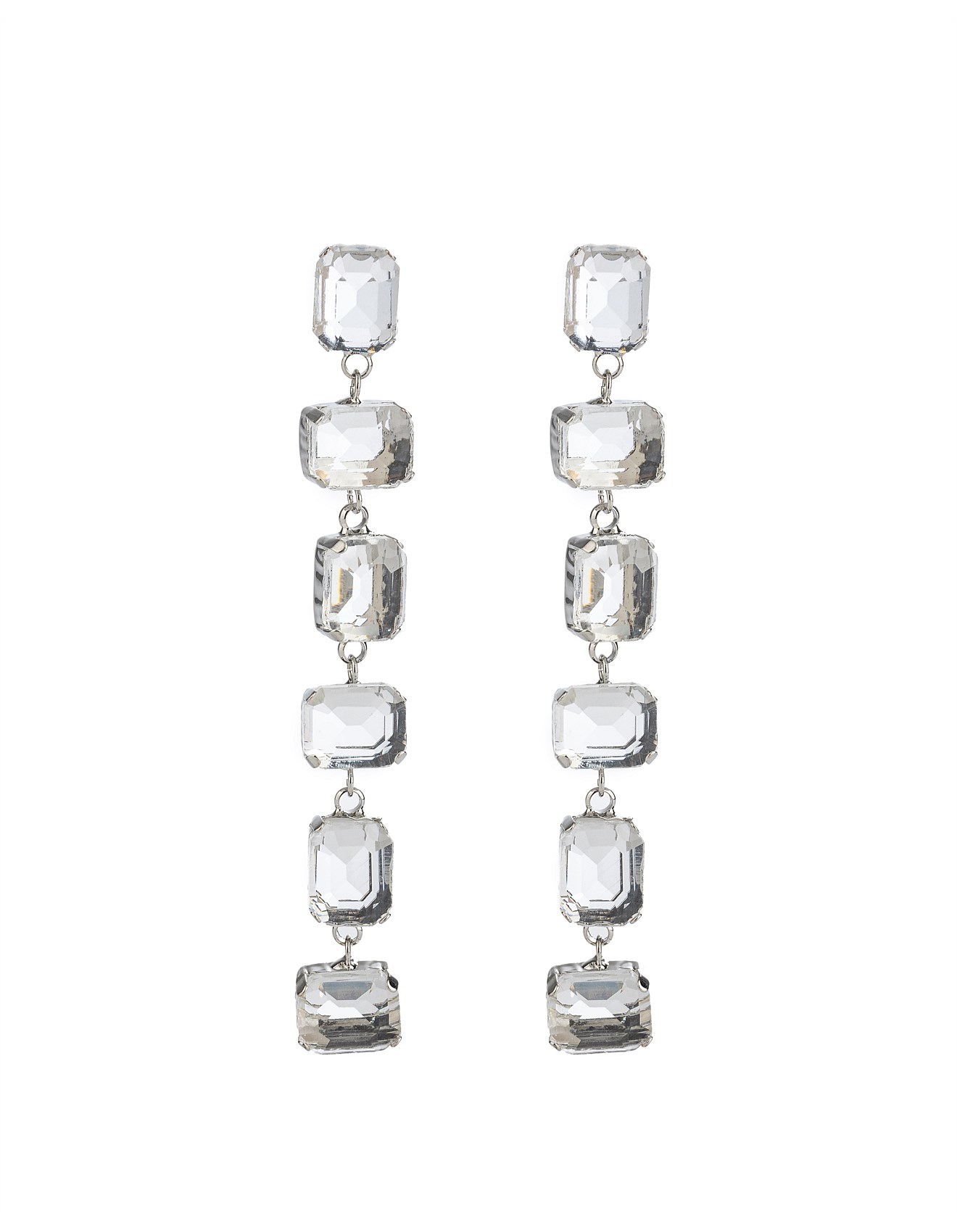 The Two Mrs Grenvilles Long Drop Jewelled Earrings | David Jones
