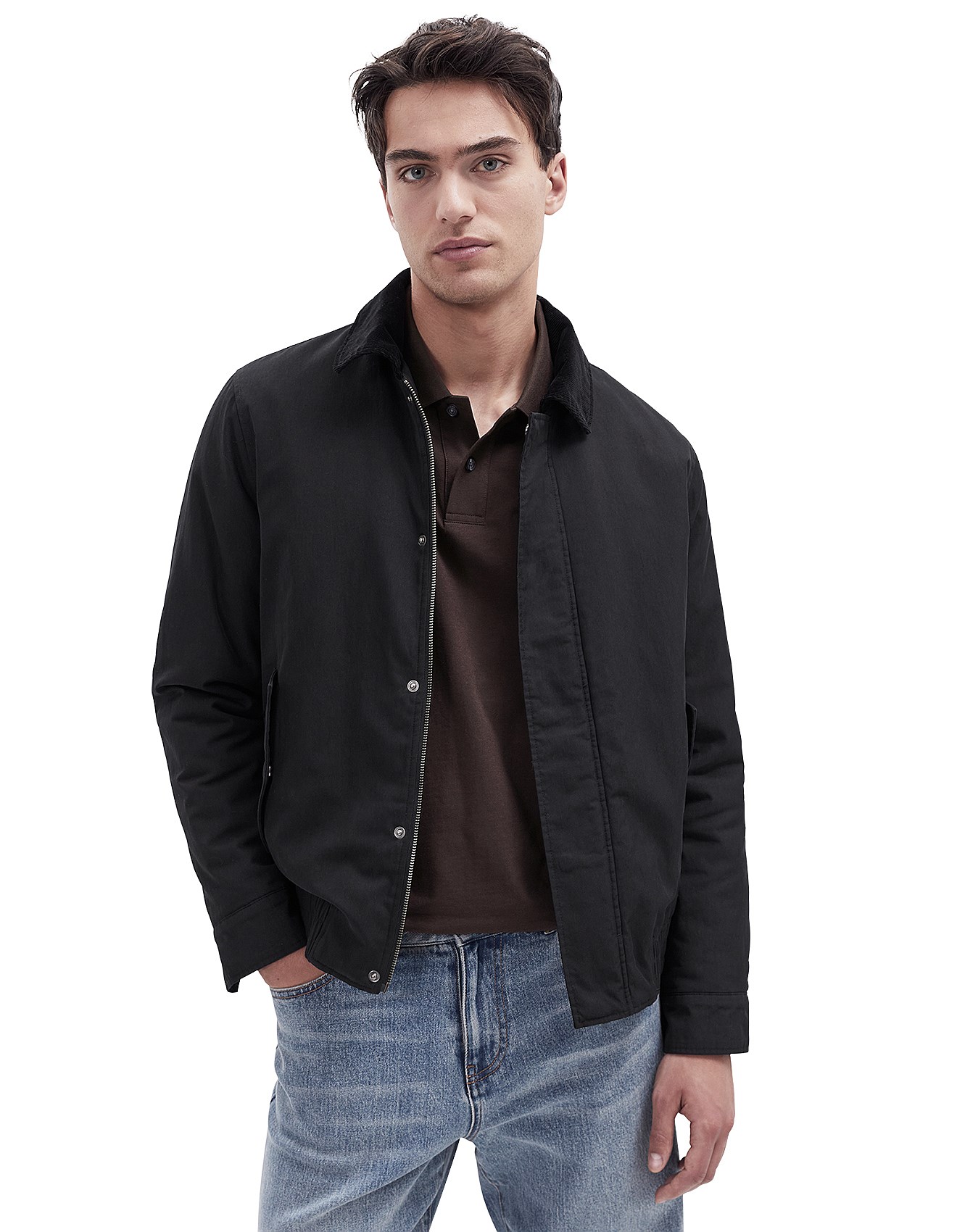 Unison Mixed Collar Bomber Jacket | David Jones