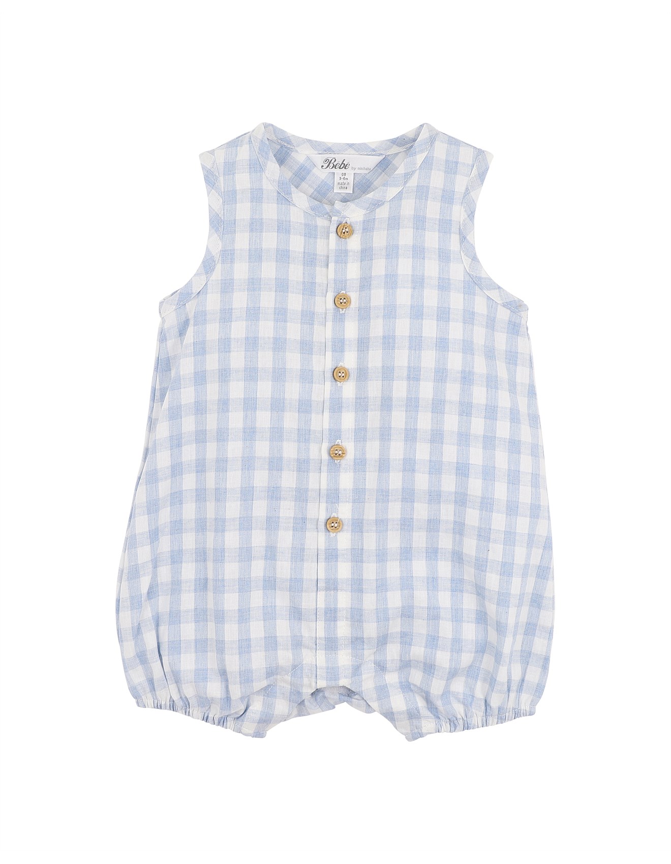 Bebe By Minihaha Axel Check Romper | David Jones