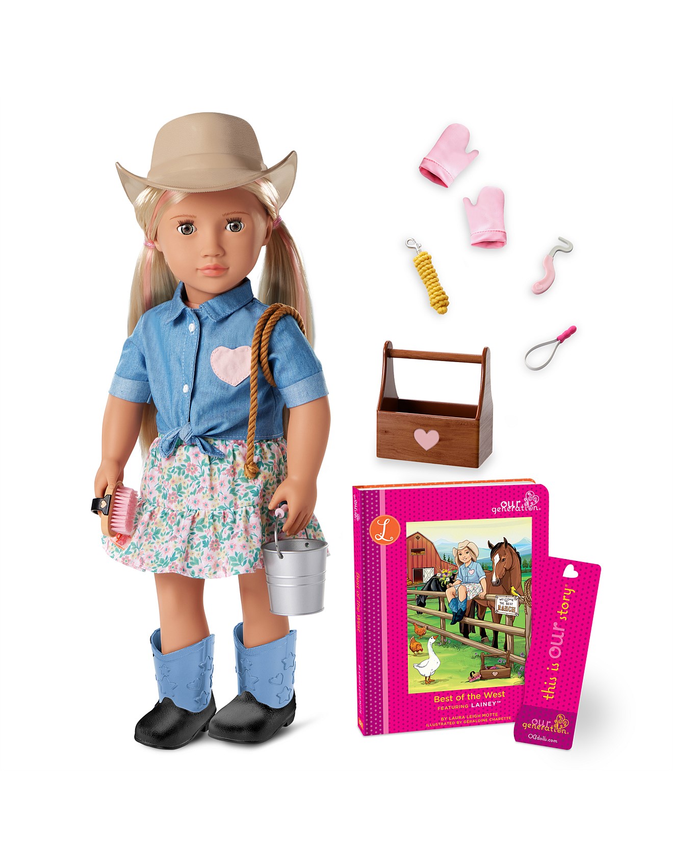 Our Generation Deluxe Western Doll With Book Lainey | David Jones