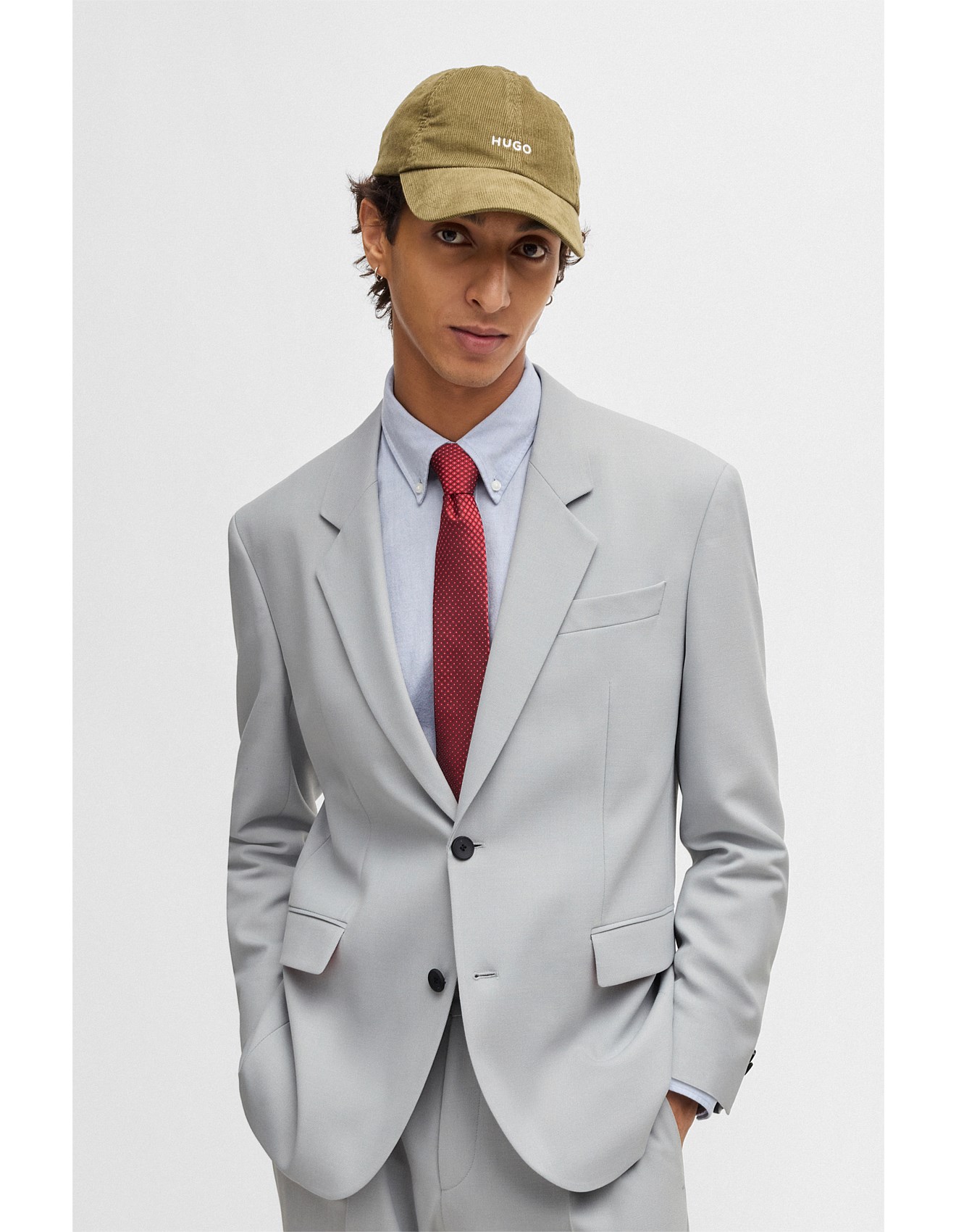 Hugo Karlo243x Modern Fit Stretch Twill Jacket Light Brown | David Jones