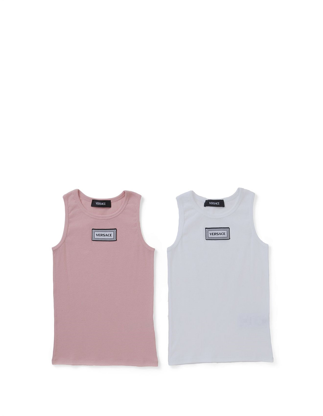 Versace Pastel Pink & White Tank Top Set | David Jones