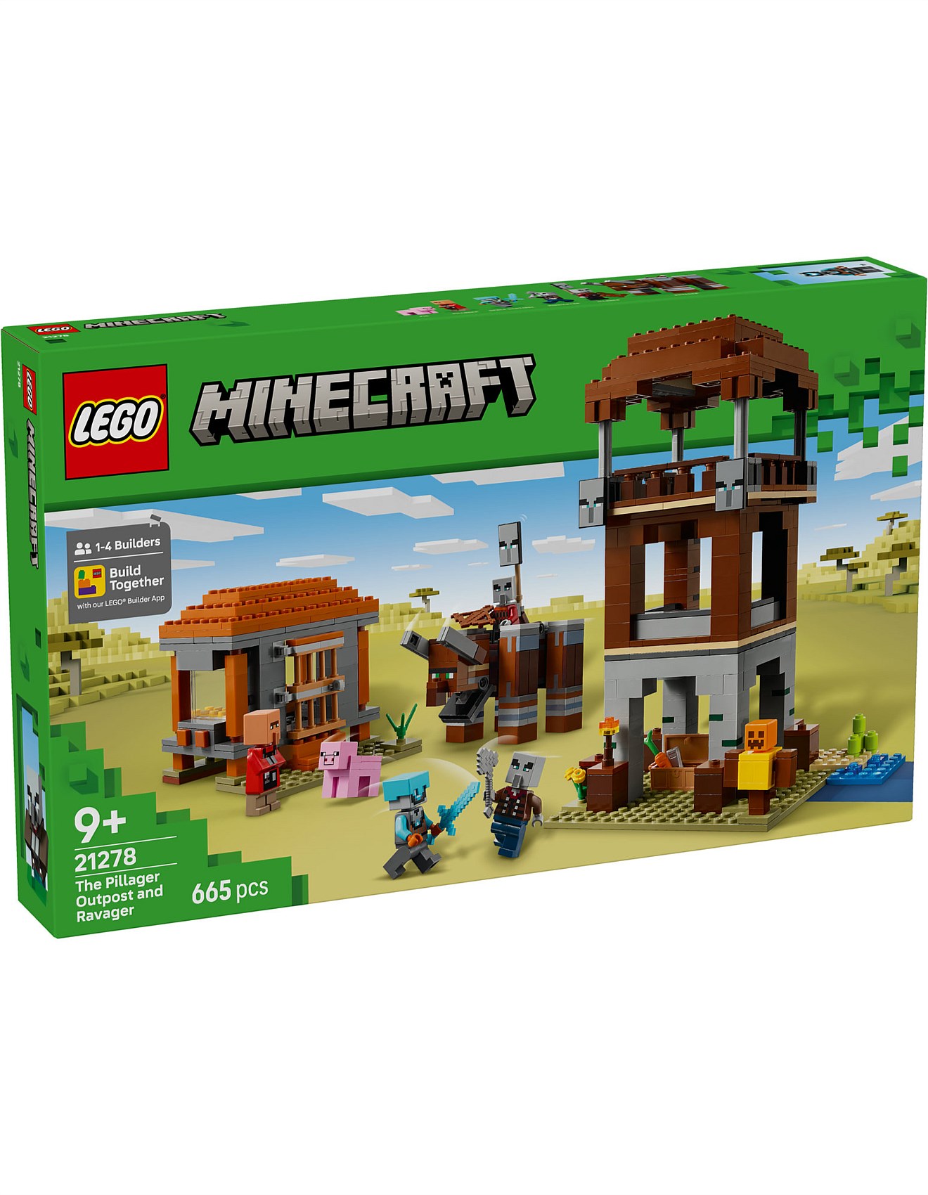 Lego Lego Minecraft the Pillager Outpost and Ravager 21278 | David Jones