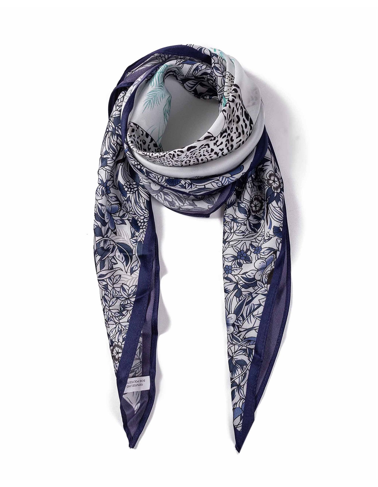 Gregory Ladner Animal Print Diamond Shape Scarf | David Jones