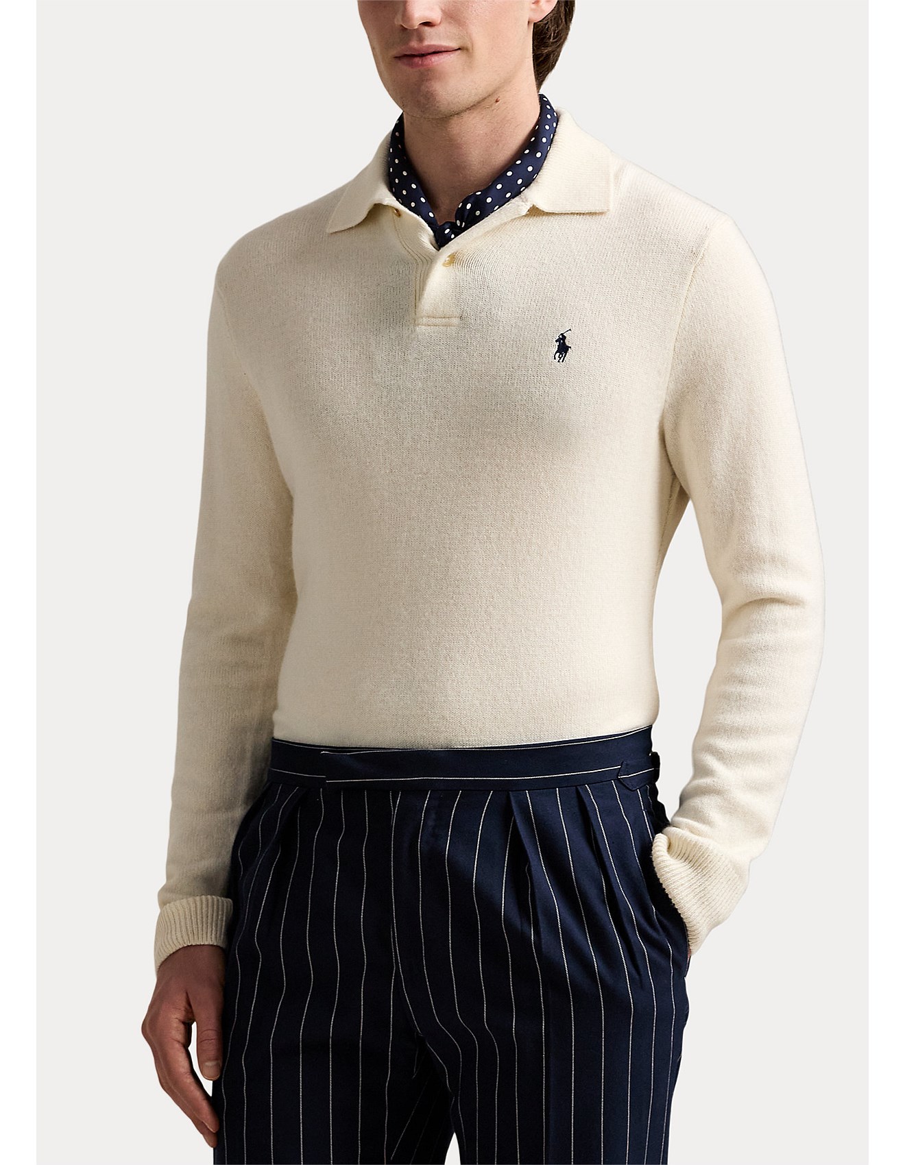 Polo Ralph Lauren Wool-cotton Polo-collar Sweater | David Jones