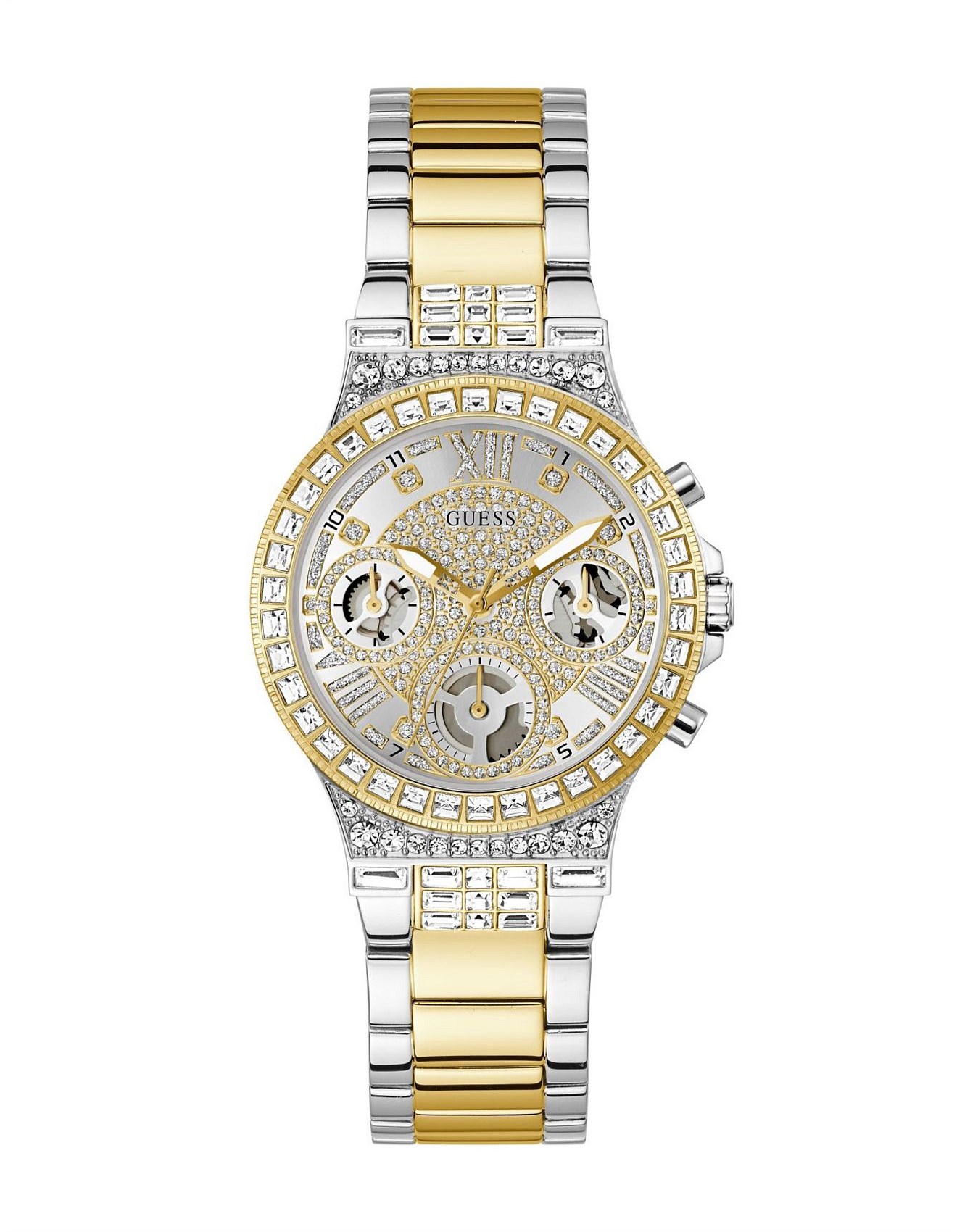Guess Guess Moonlight White Dial Duotone Bracelet Watch | David Jones