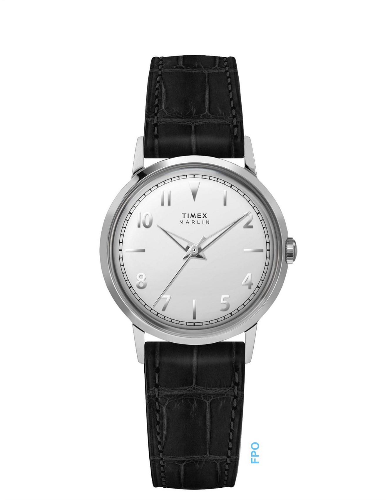Timex Timex Marlin 34mm Black Leather Strap Watch | David Jones