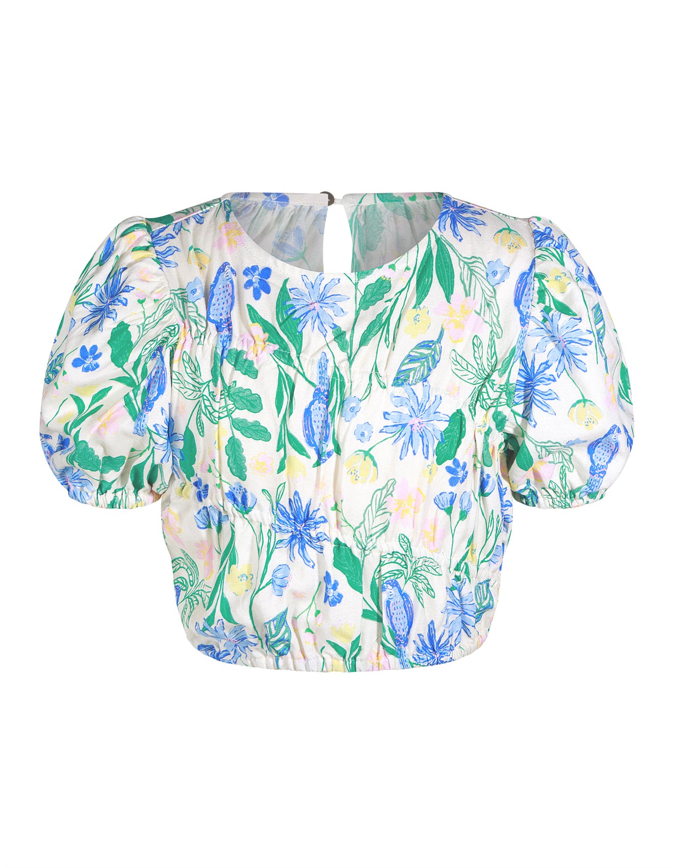 Saffron & Clover Blossom Bubble Crop | David Jones