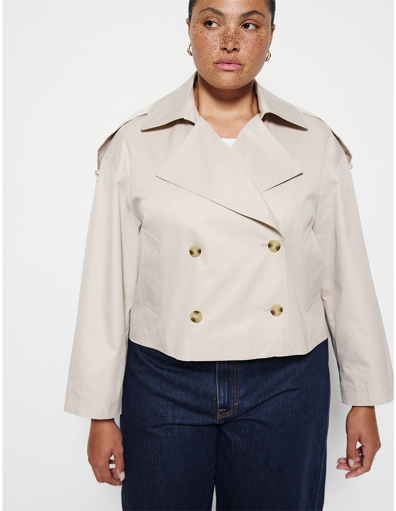 Commonry Melissa Cropped Trench | David Jones