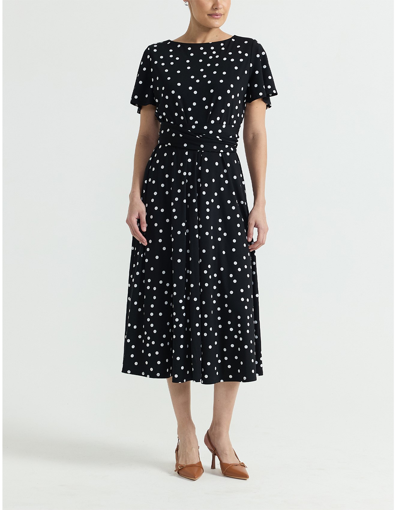 David Jones Collection Boat Neck Dress | David Jones