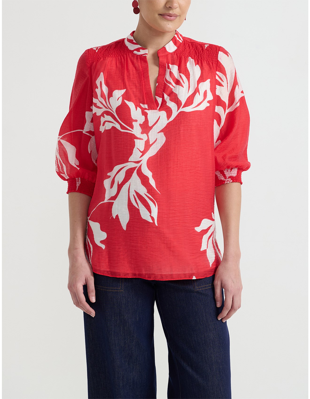 David Jones Collection Printed Blouse | David Jones