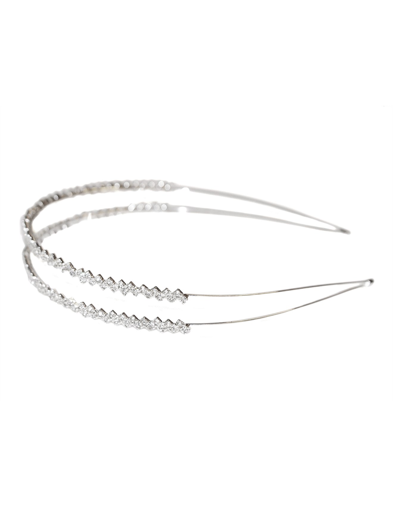 Hepburn & Co Diamante 2 Line Alice Band | David Jones