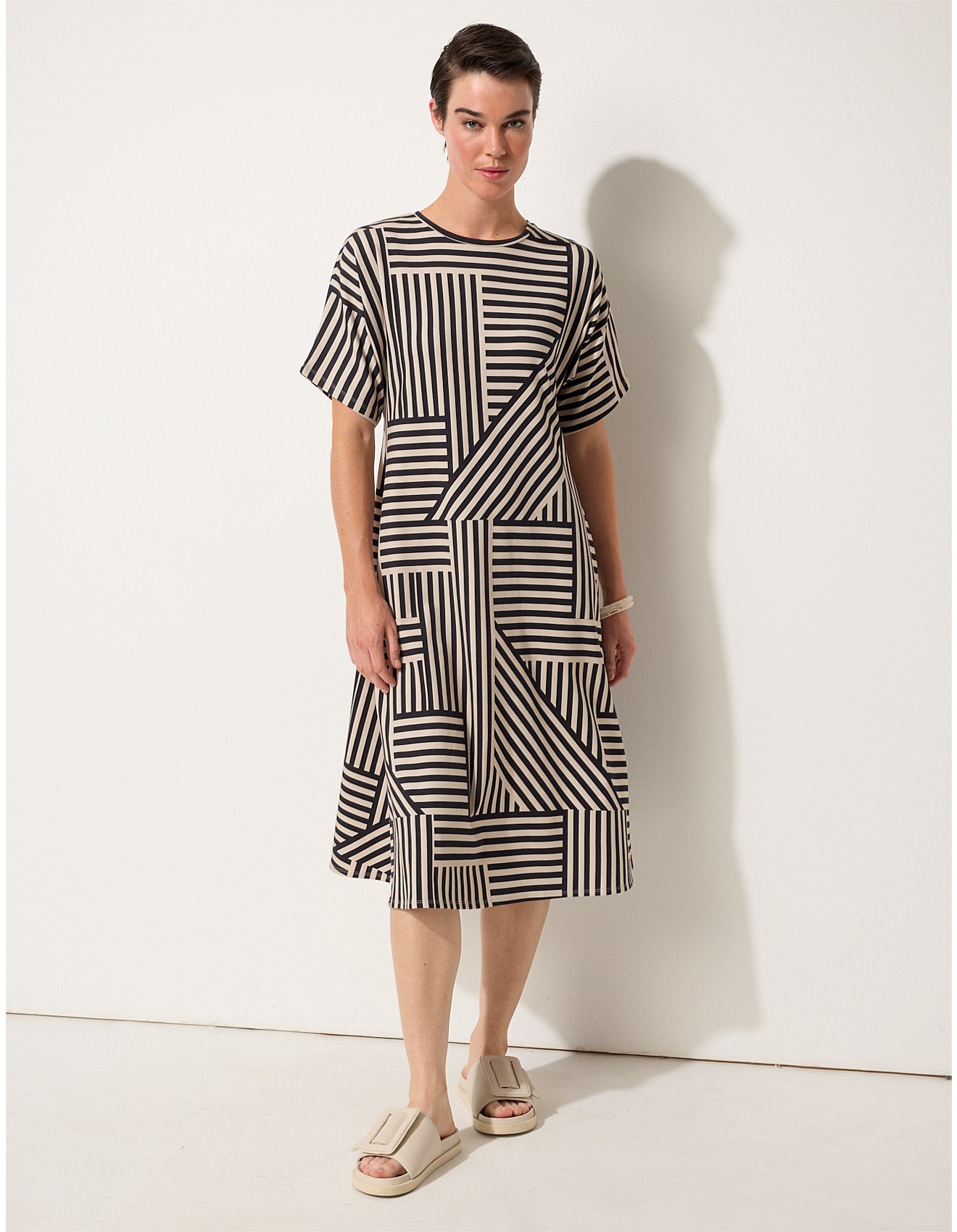 Marco Polo Spliced Stripe Dress | David Jones