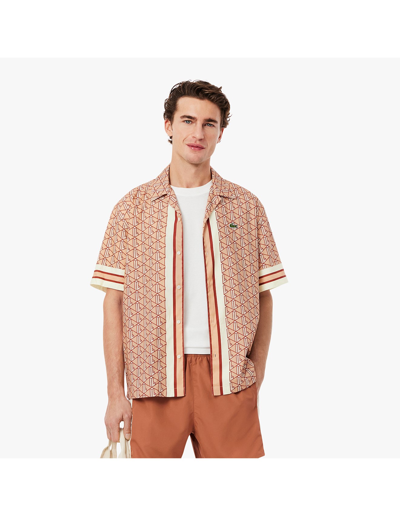 Lacoste Ss Relaxed Monogram Shirt | David Jones