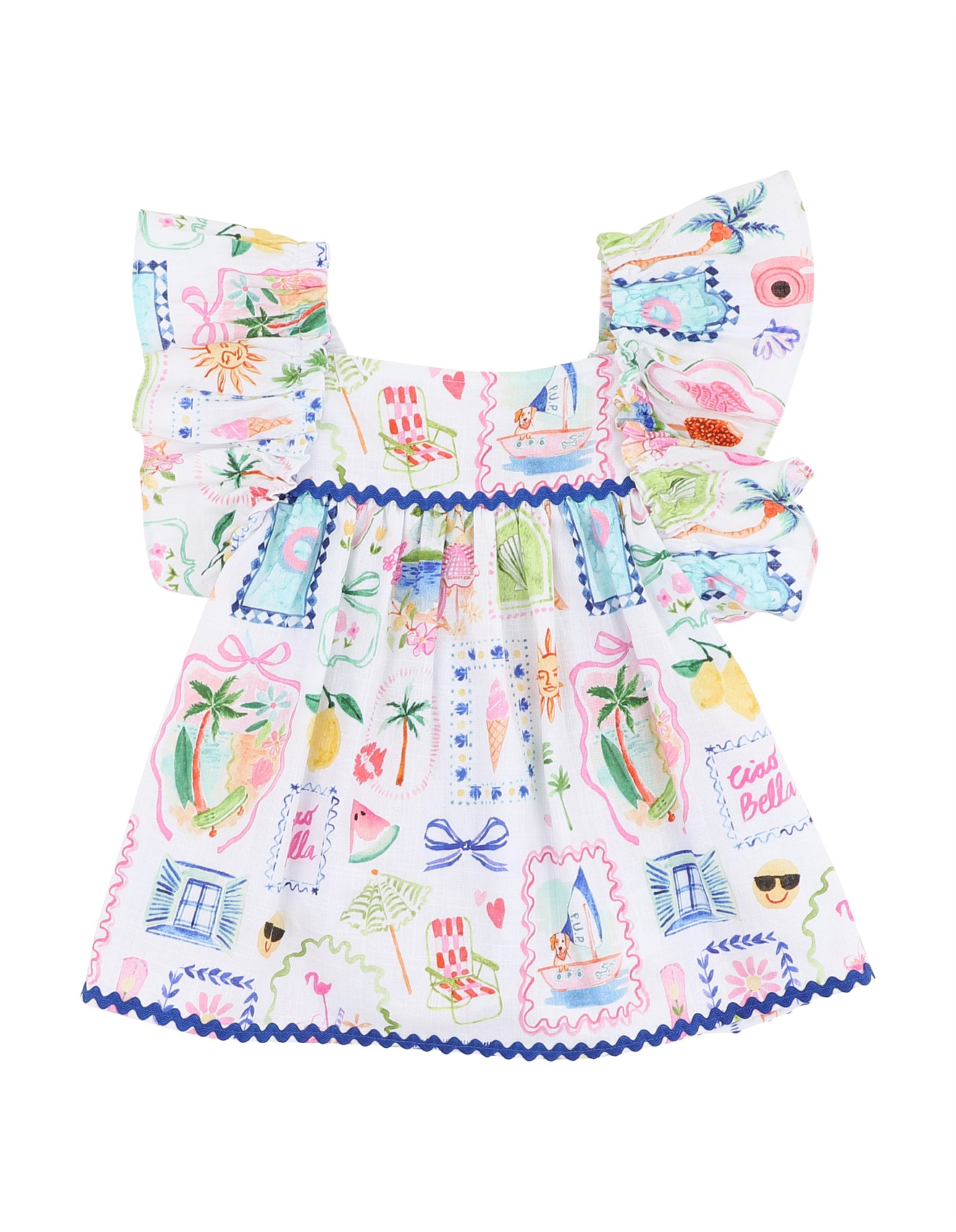 Fox & Finch Summer Vacay Ric Rac Top | David Jones