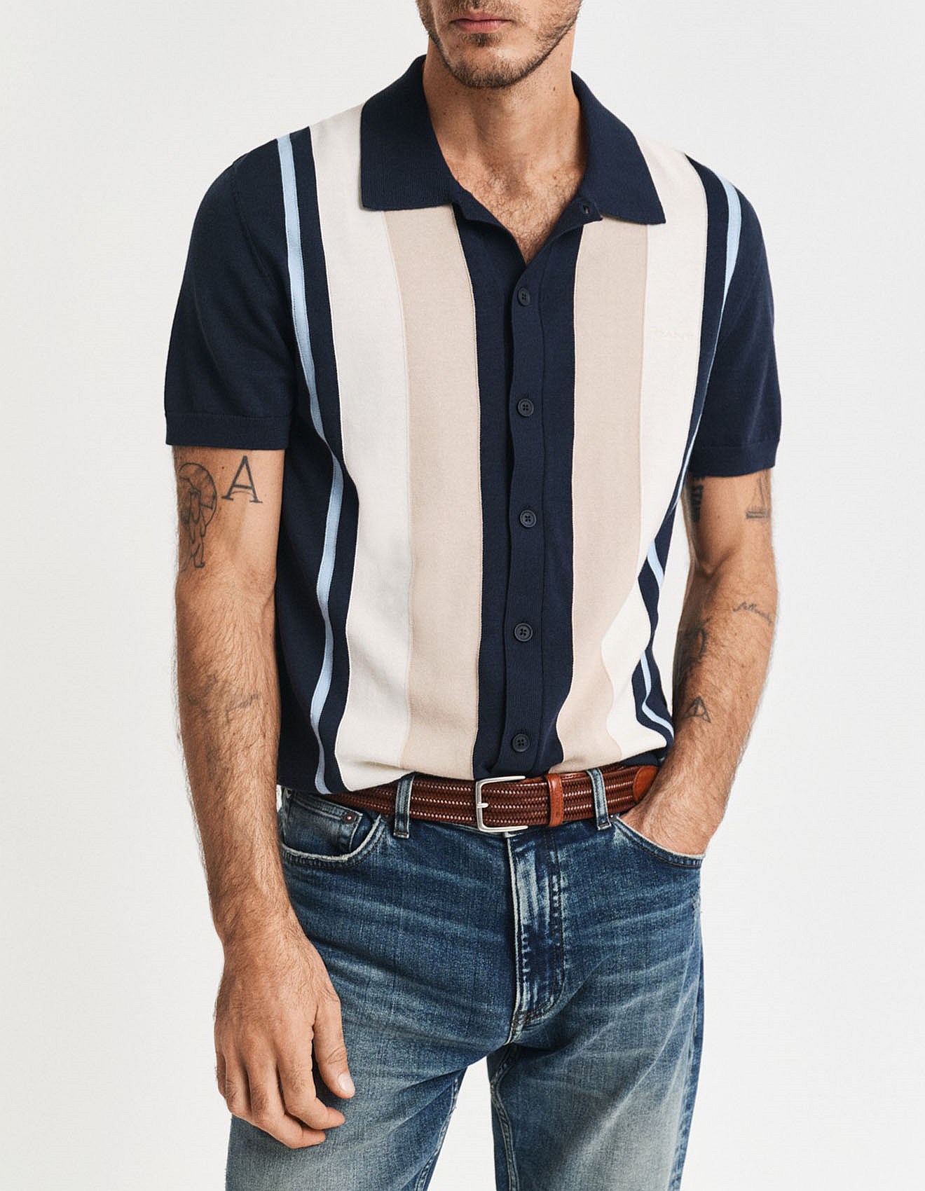 Gant Color Blocked Cotton Polo Shirt | David Jones