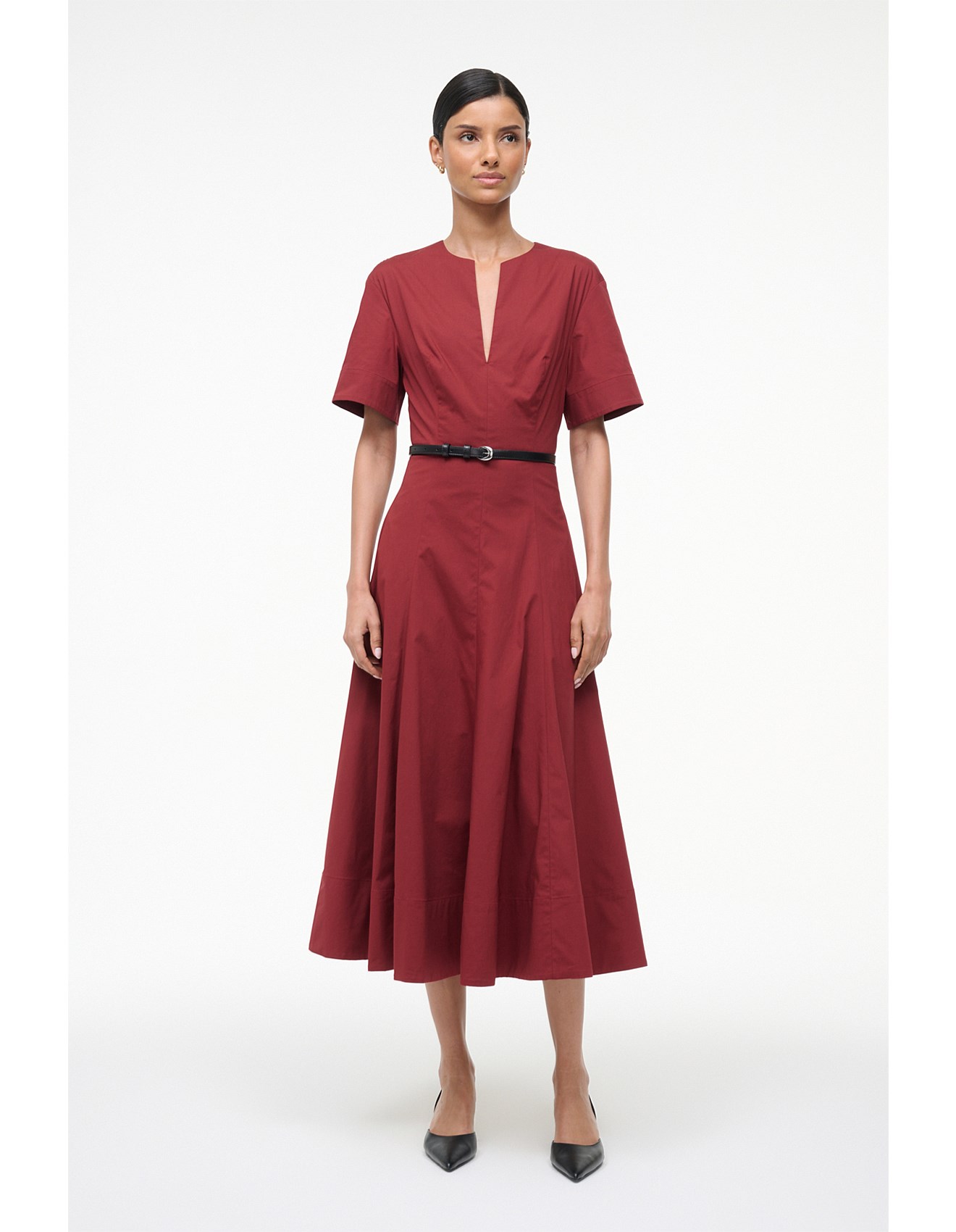 Staud Frances Ss Midi Dress | David Jones