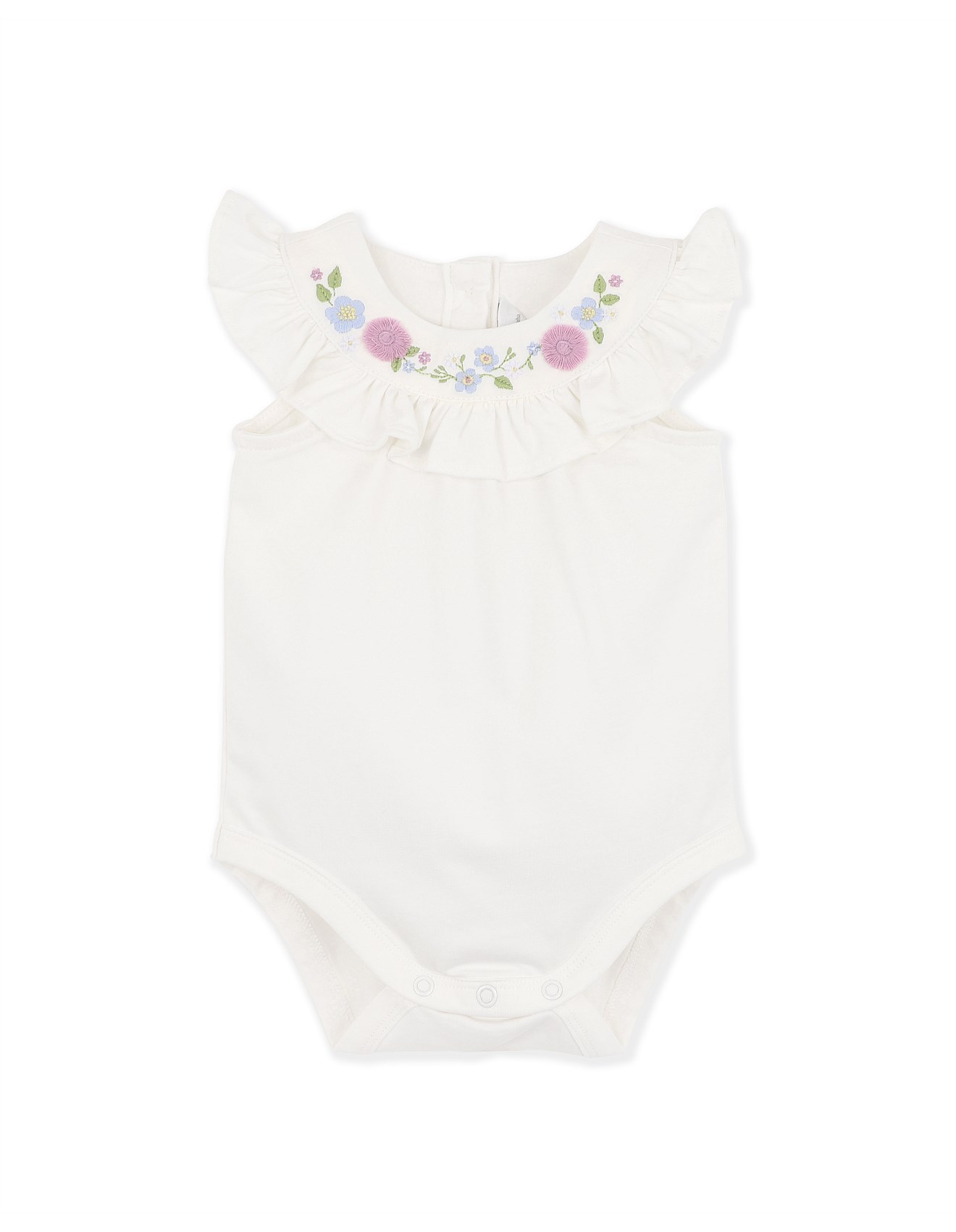 Bebe By Minihaha Zara Frill Yoke Bodysuit | David Jones