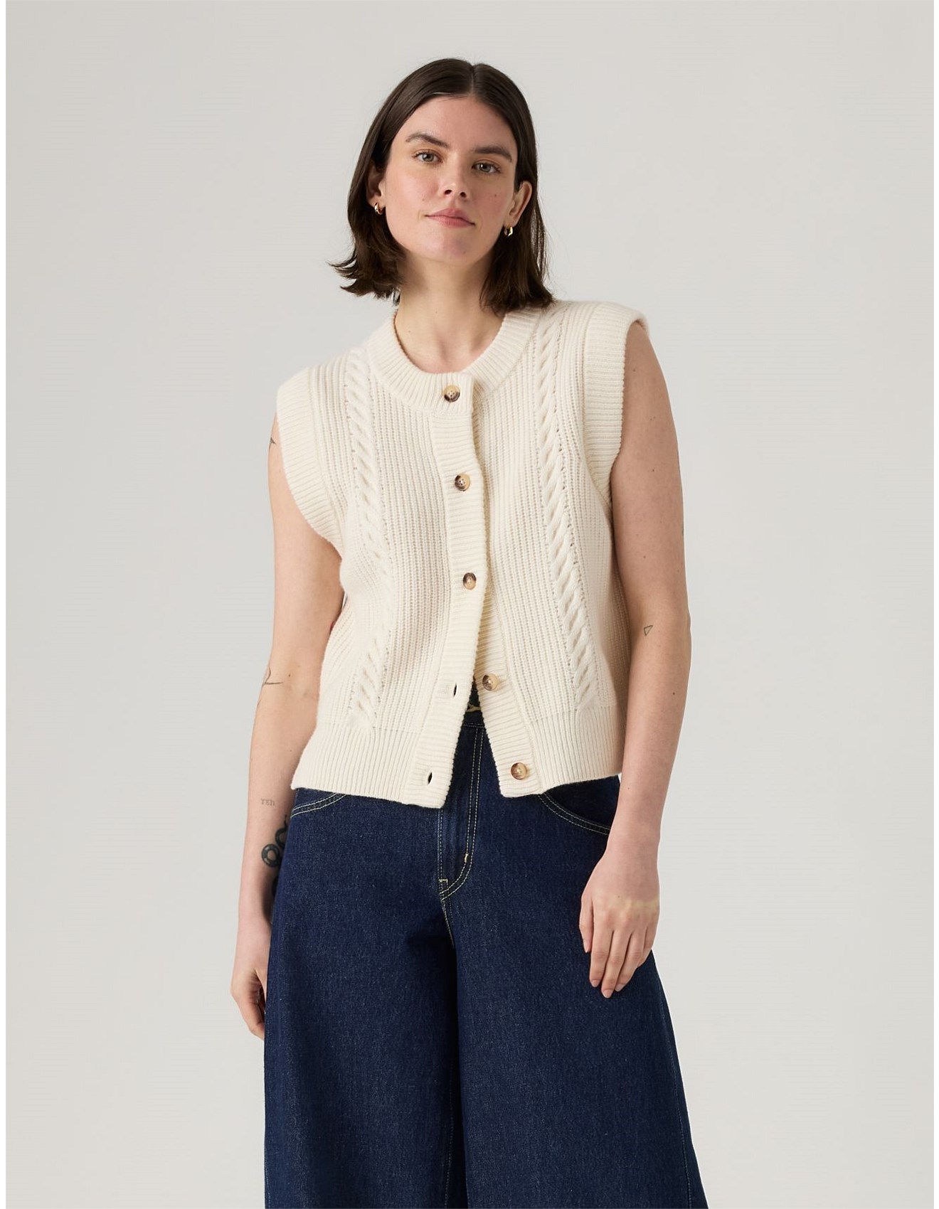 Levi's Ines Cable Sweater Vest | David Jones