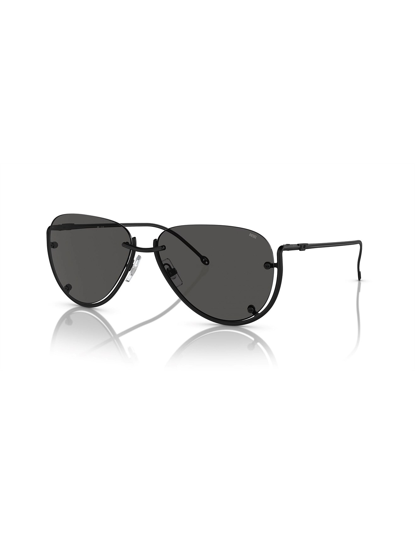 Diesel Pilot Matte Black Dark Grey | David Jones