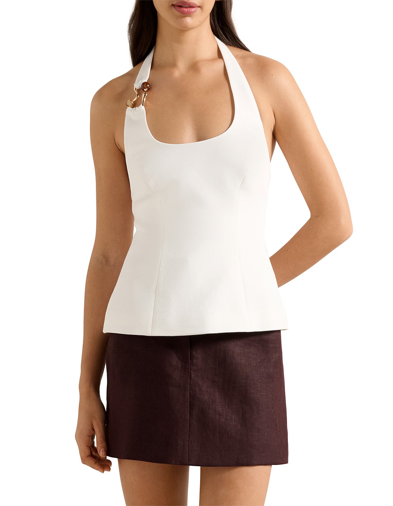 Forever New Dina Hardware Detail Top | David Jones