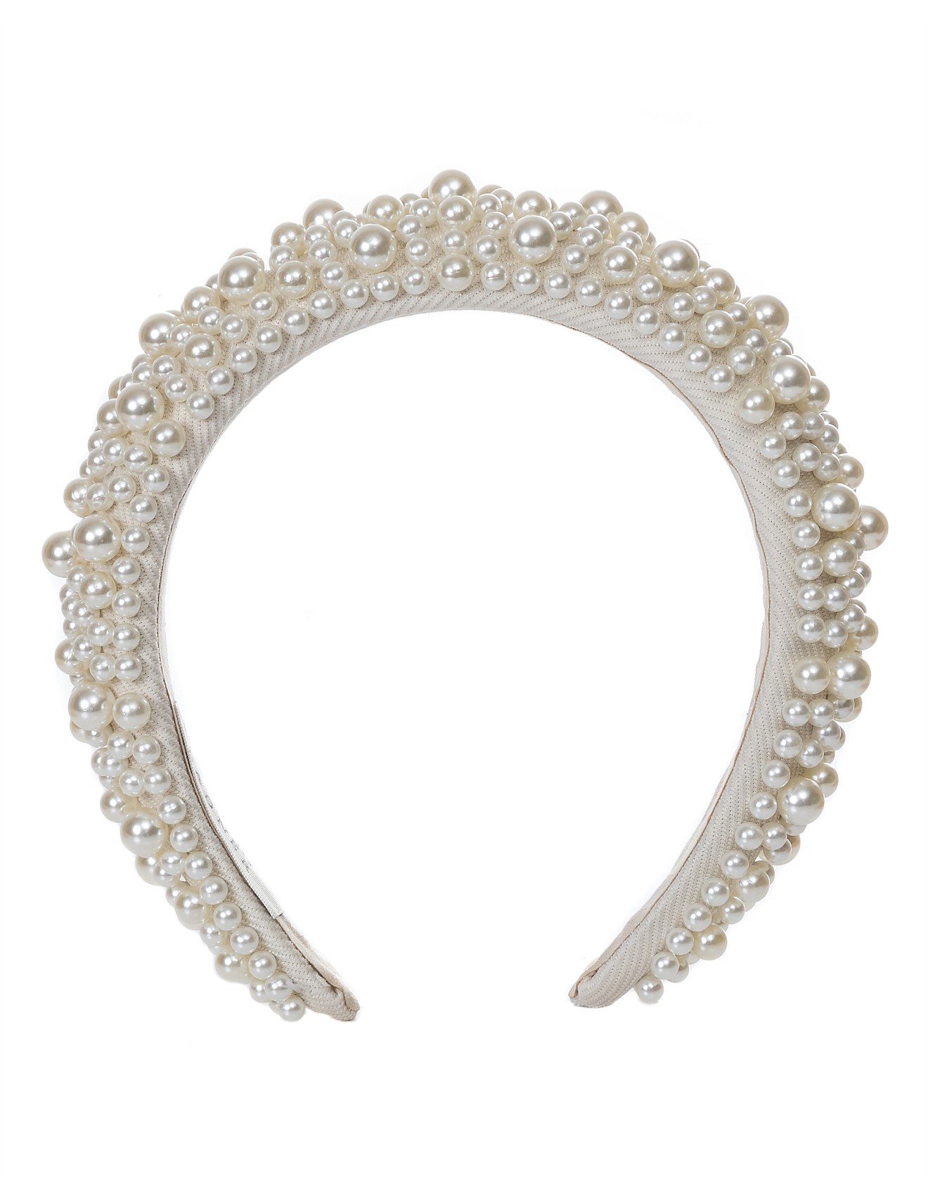 Gregory Ladner Wide Pearl Headband | David Jones