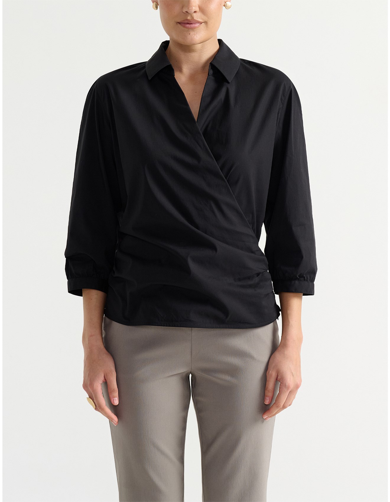 David Jones Collection Wrap Over Shirt | David Jones