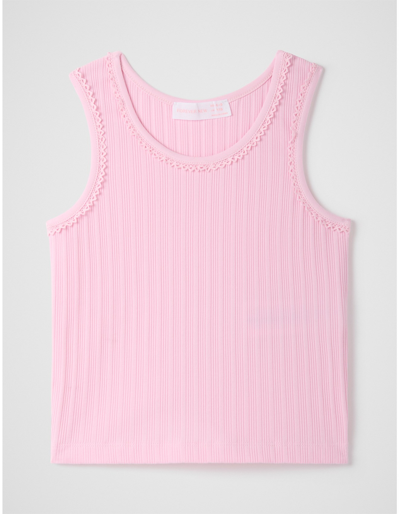 Forever New Tessa Girls Rib Tank Top | David Jones