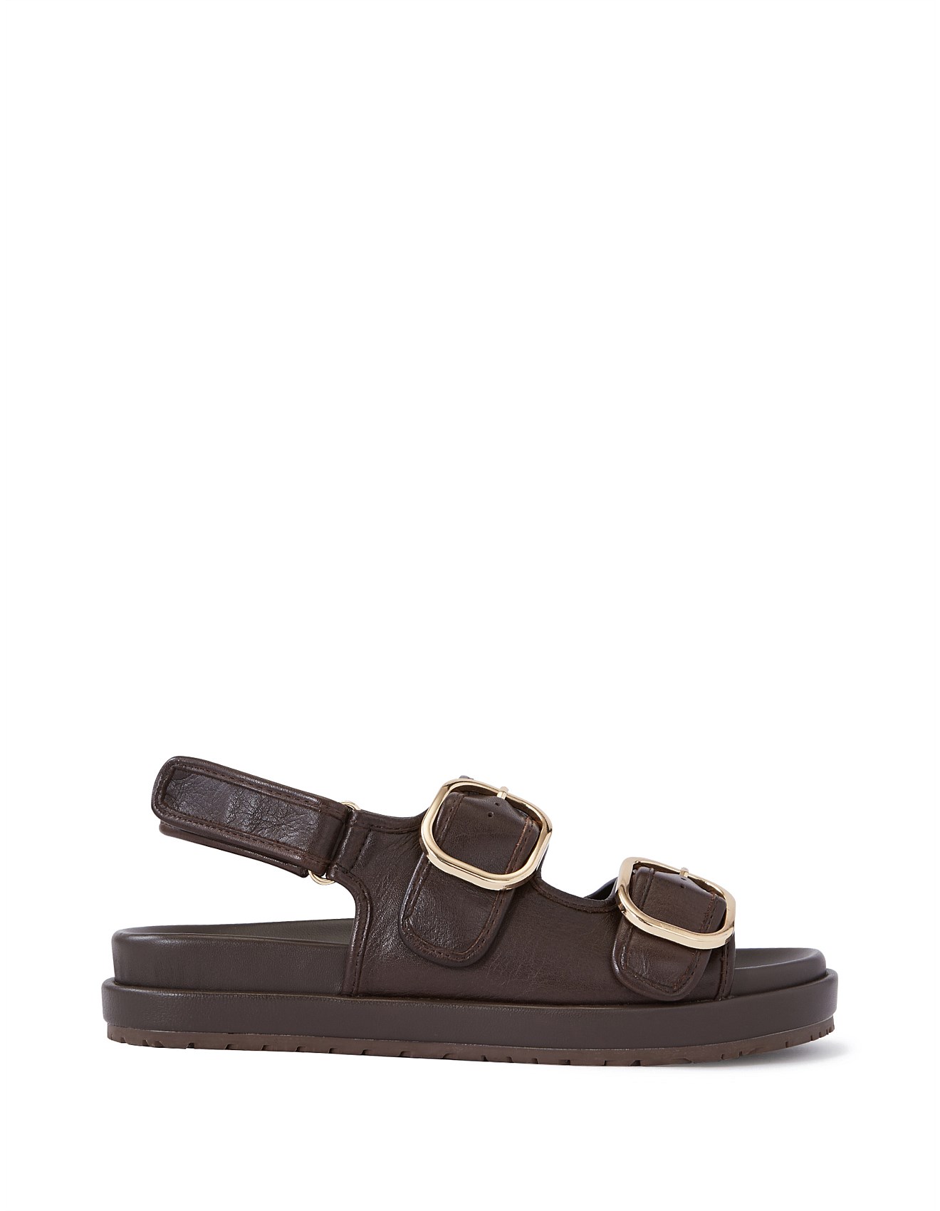Wittner Atticus Ebony Pebble Leather Flatform | David Jones