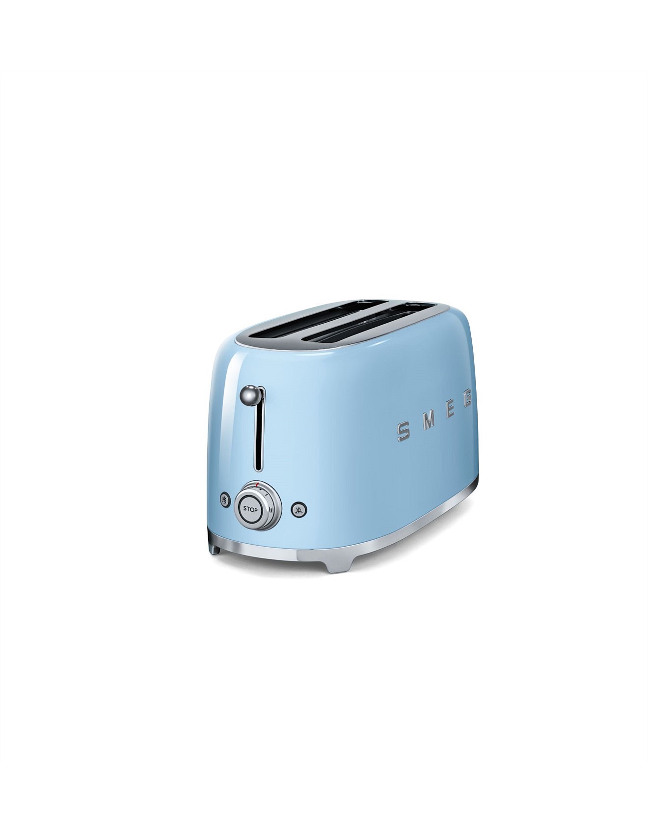 Smeg Tsf02 50's Style Long Slot Toaster Pastel Blue | David Jones