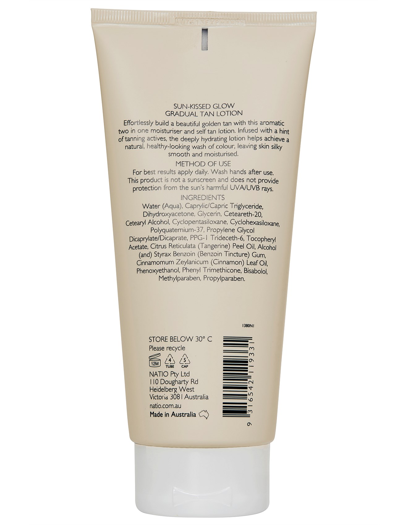 Natio Gradual Self Tan | David Jones