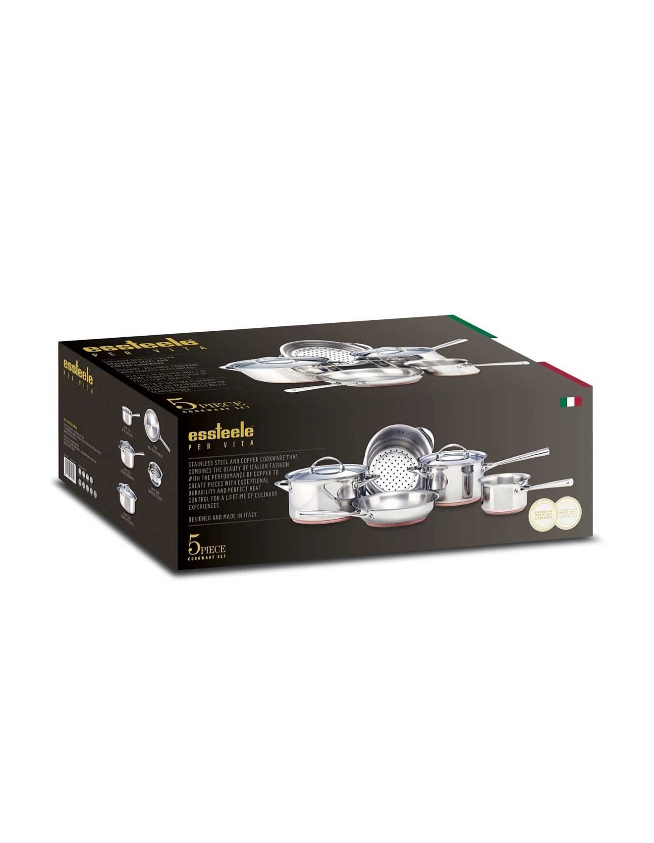 Essteele Per Vita Stainless Steel 5 Piece Cookware Set | David Jones