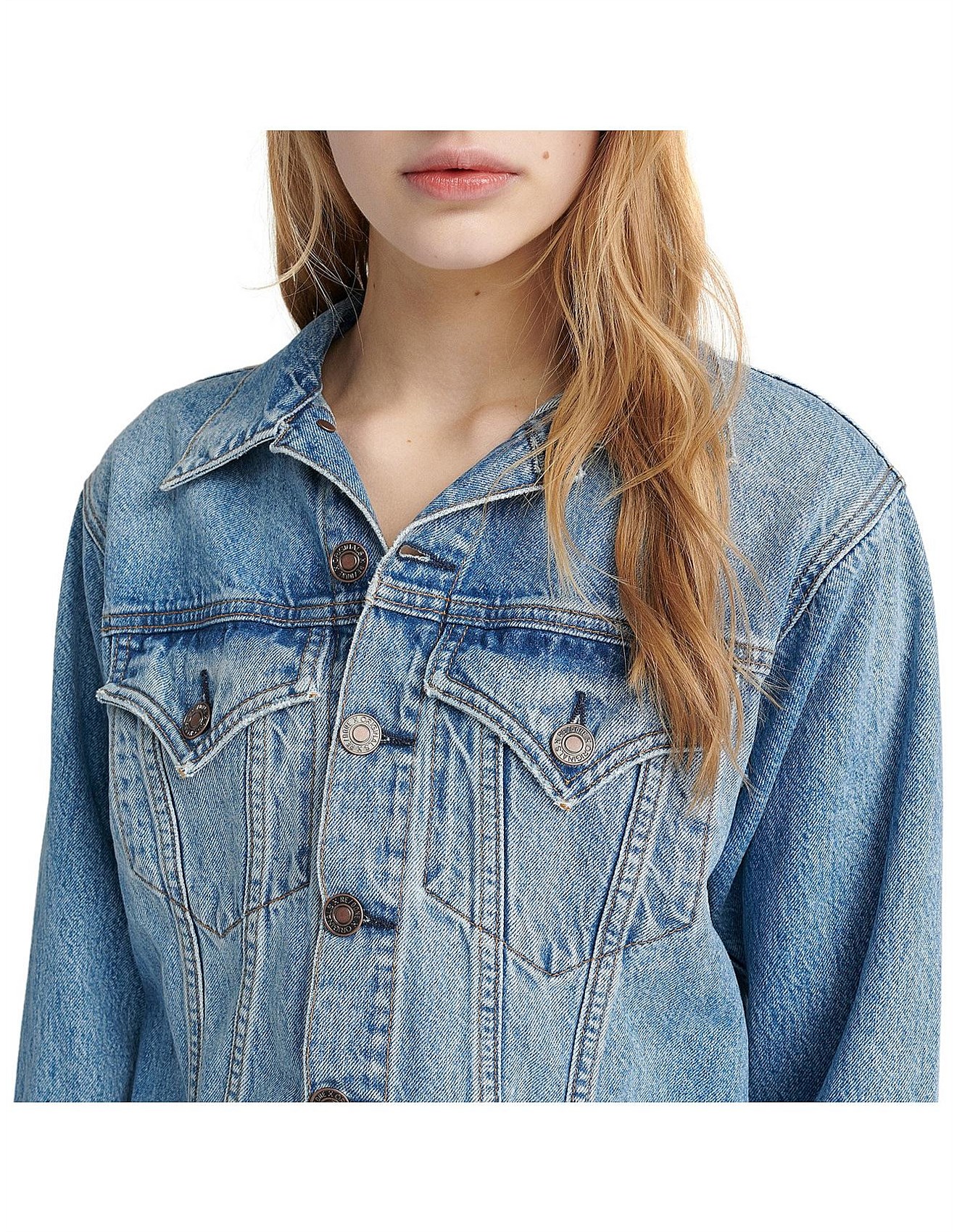 Redone 60's Shrunken Trucker Jacket | David Jones