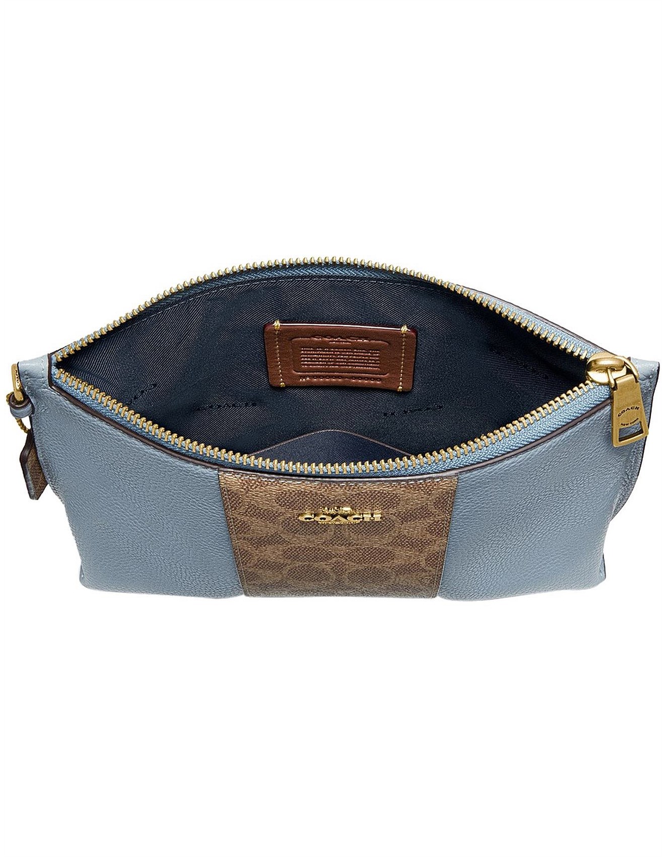Coach Charlie Pouch With Signature Canvas Blocking | David Jones