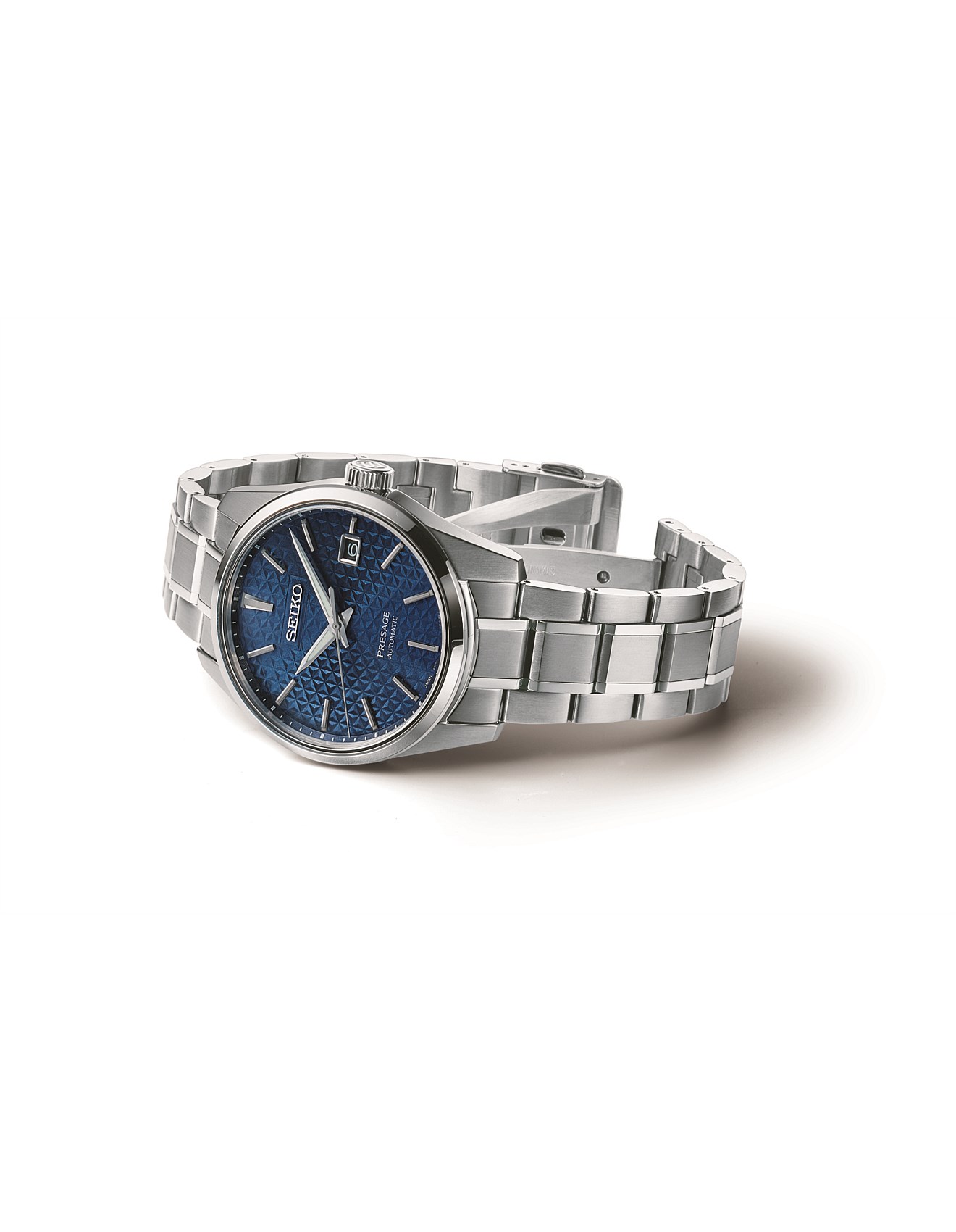 Seiko Presage Automatic Sharp Edge Blue Dial | David Jones