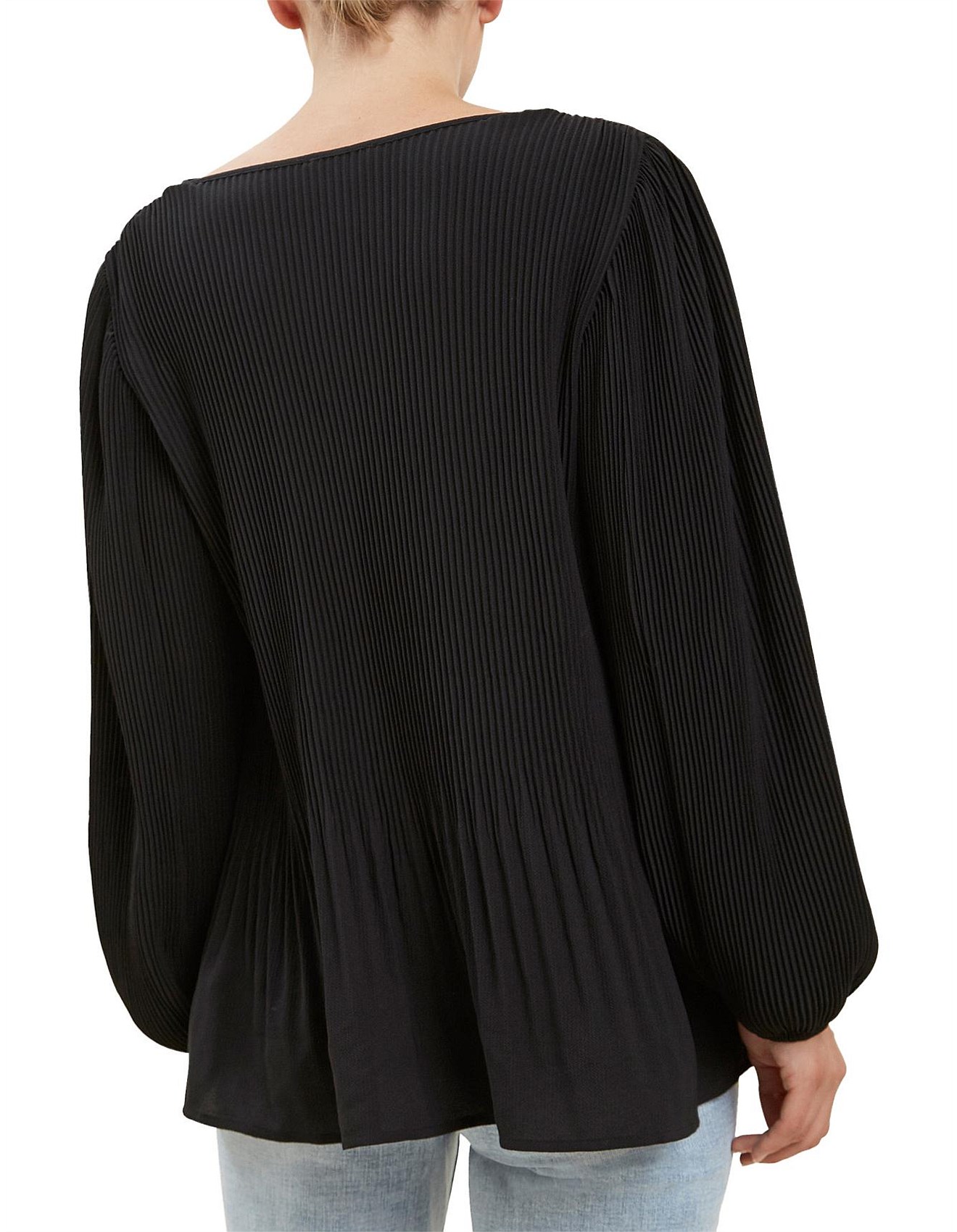 Seed Heritage Textured Pleat Blouse | David Jones