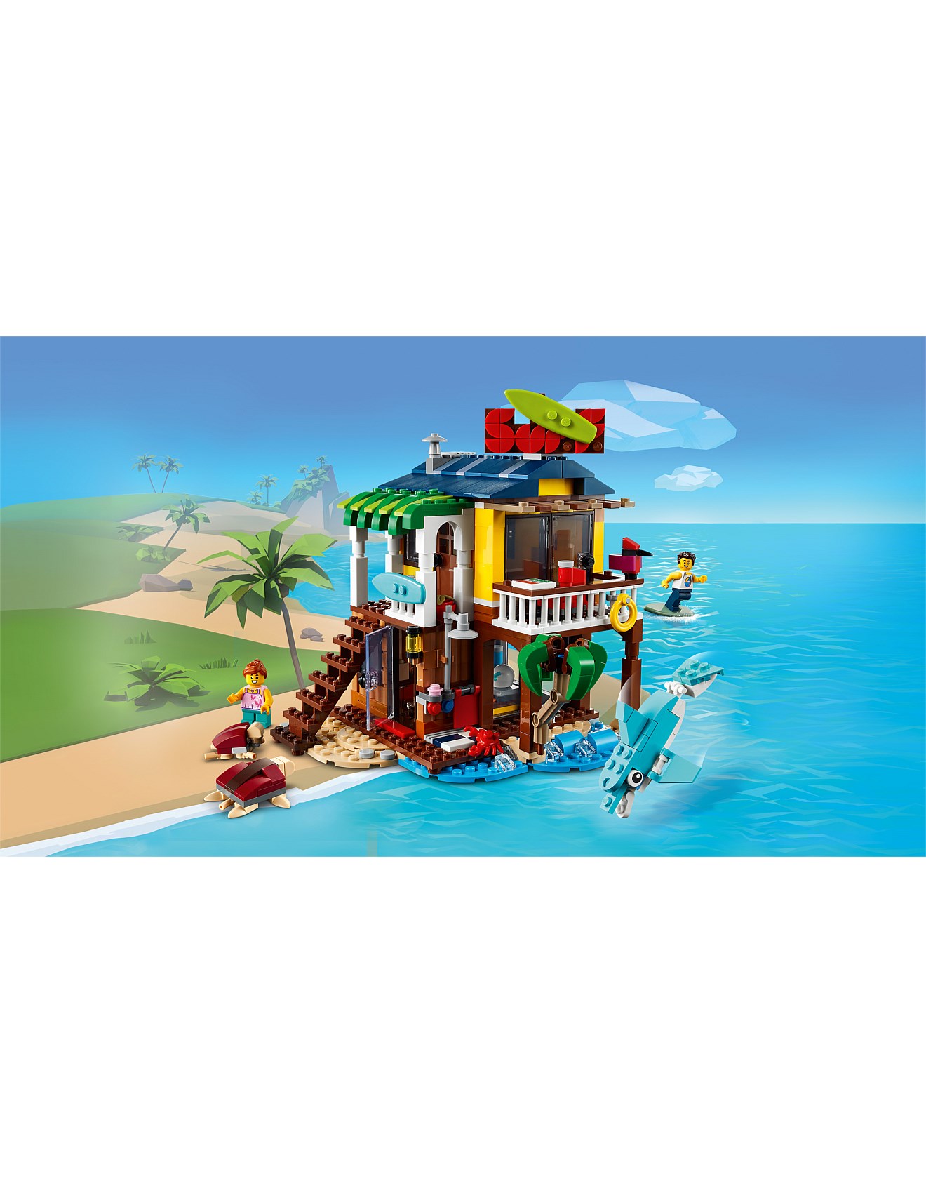 Lego 31118 Creator Surfer Beach House | David Jones