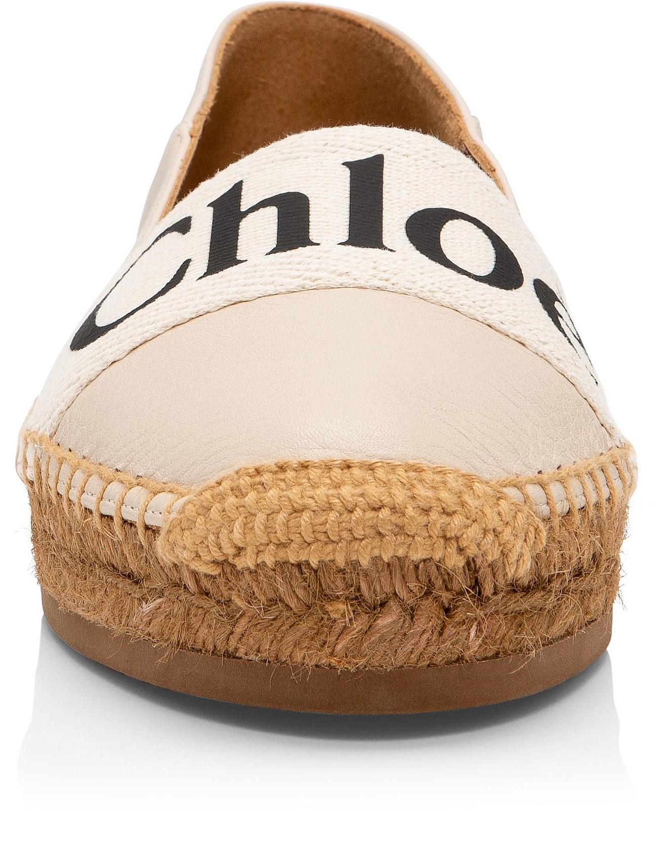 Chloé Woody Logo Leather Espadrille | David Jones