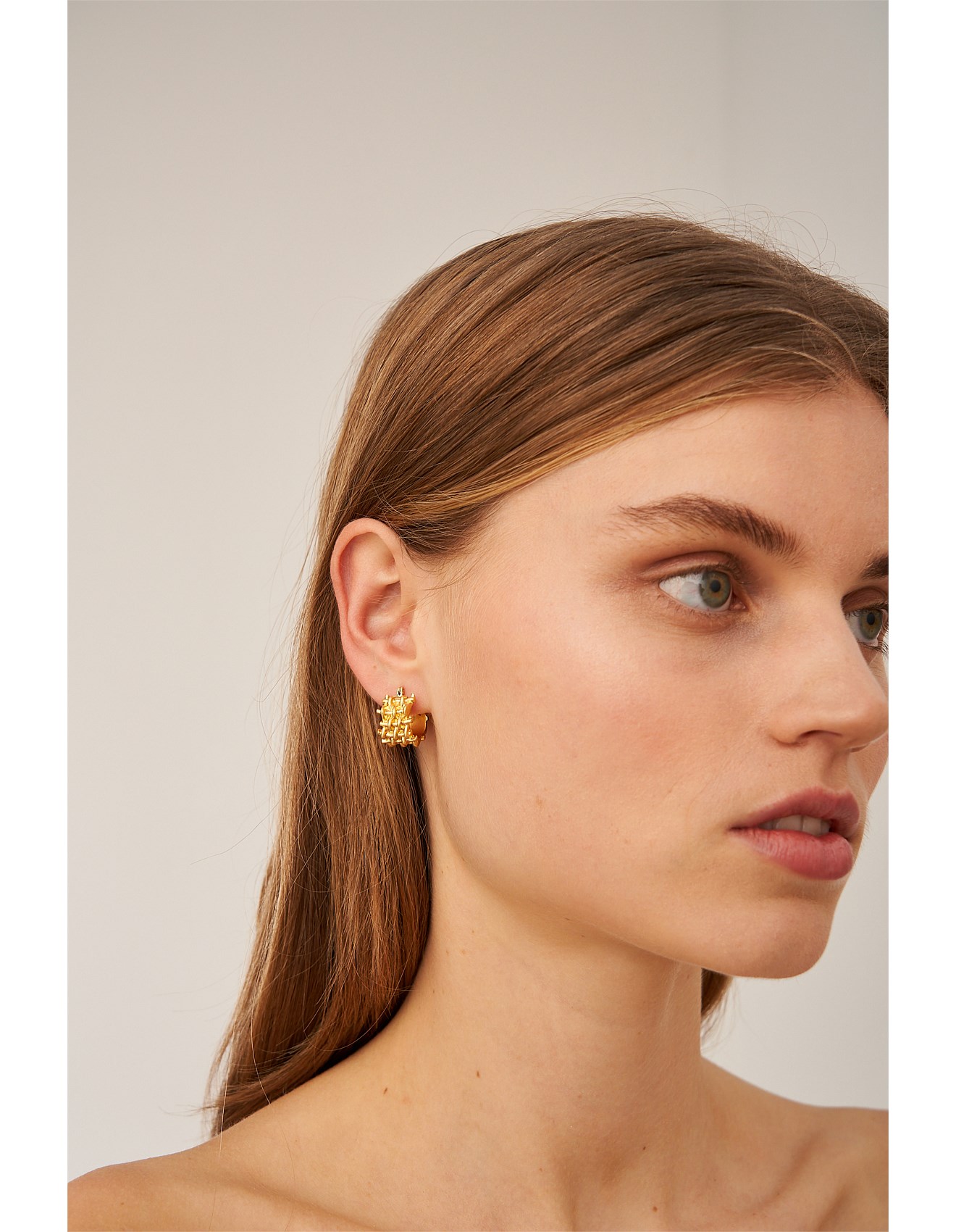 Oroton Olive Mini Hoops | David Jones