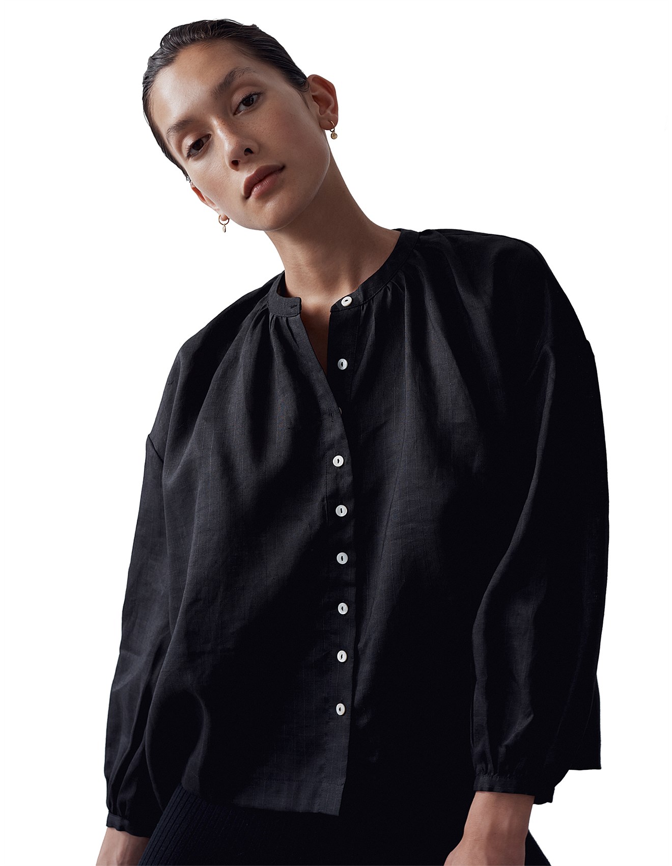 Marle Hunter Linen Button Up Shirt | David Jones